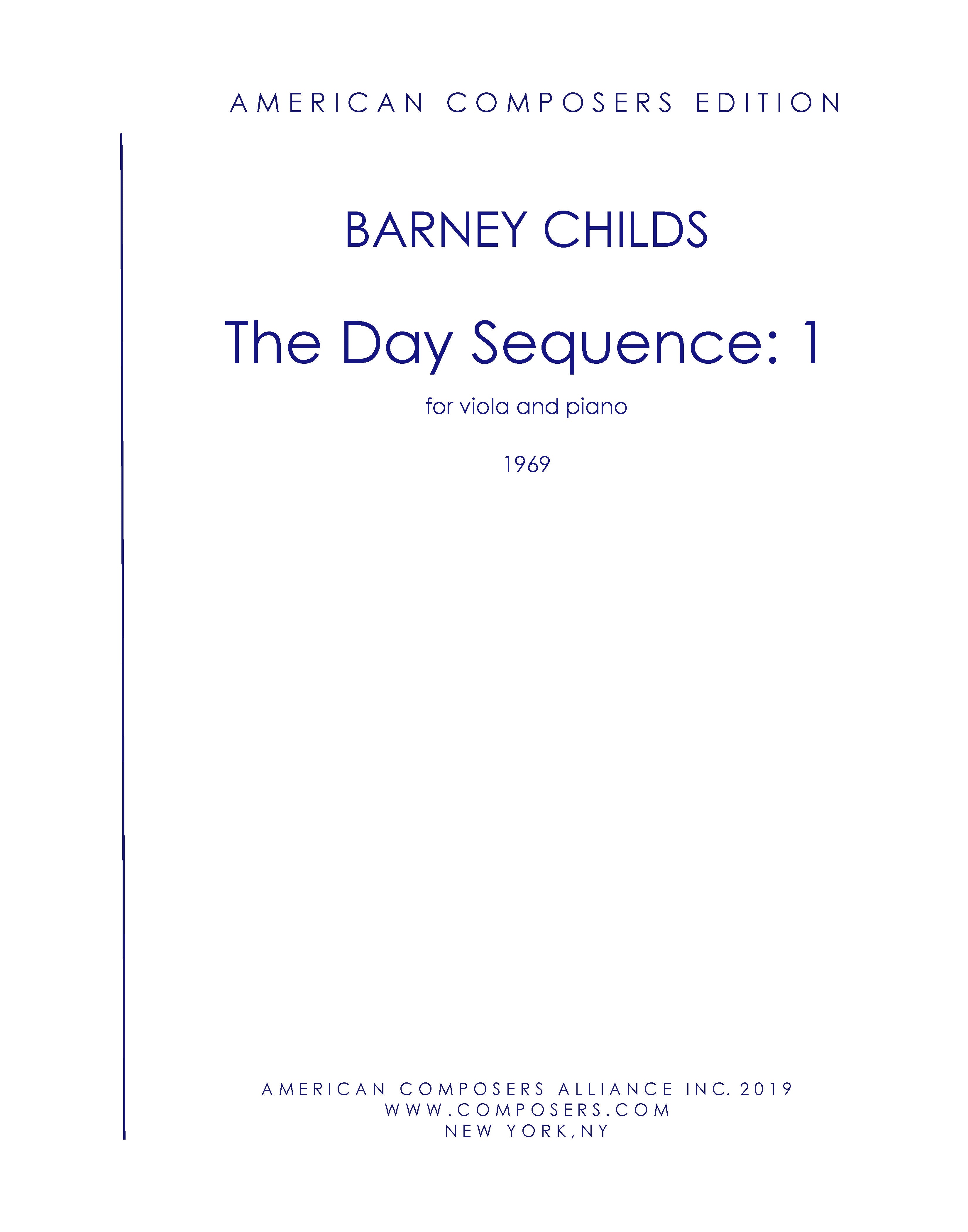Day Sequence: 1 – American Composers Alliance