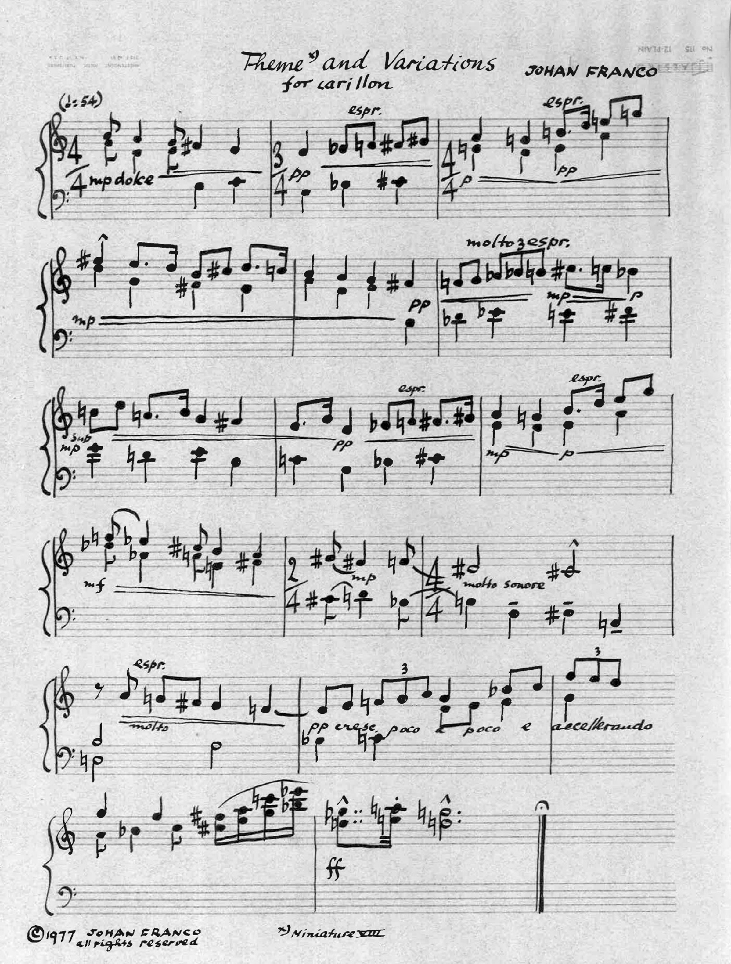 Theme and Variations – American Composers Alliance