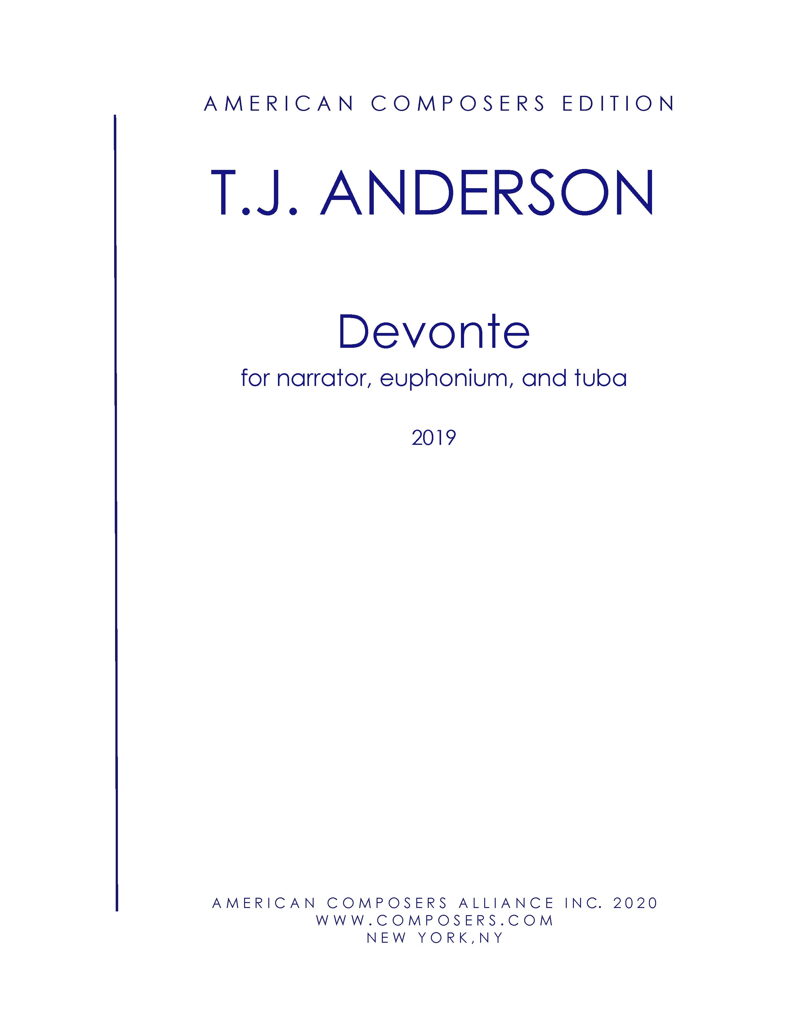 Devonte – American Composers Alliance