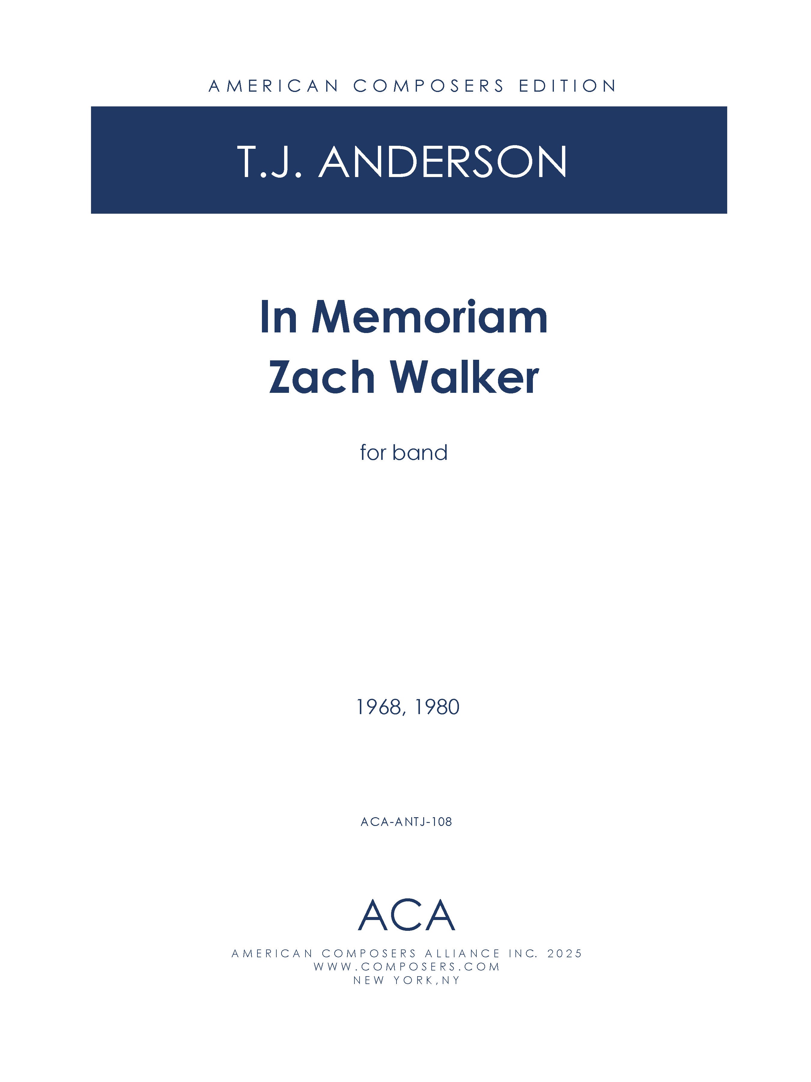 In Memoriam Zach Walker – American Composers Alliance