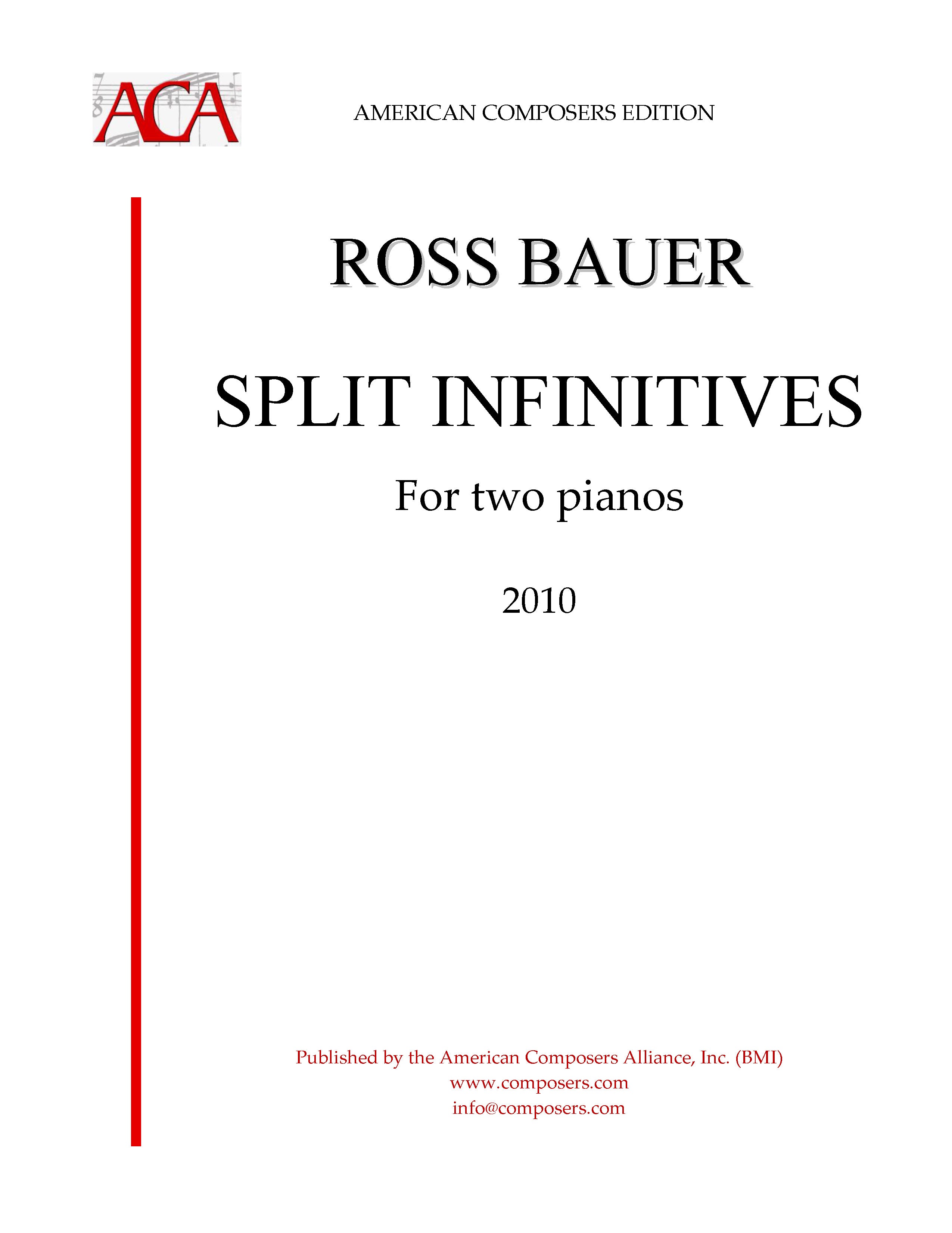SPLIT INFINITIVES – American Composers Alliance