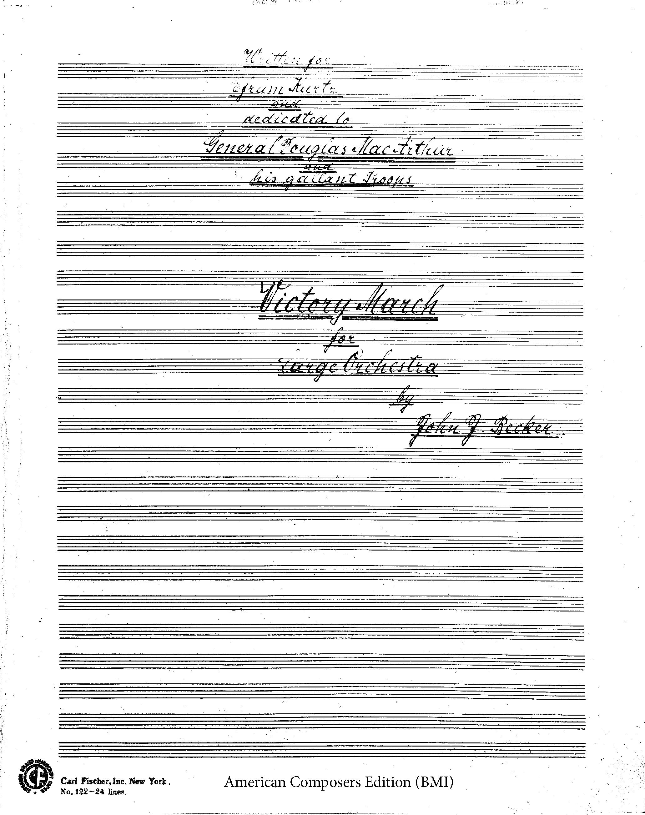 VICTORY MARCH – American Composers Alliance