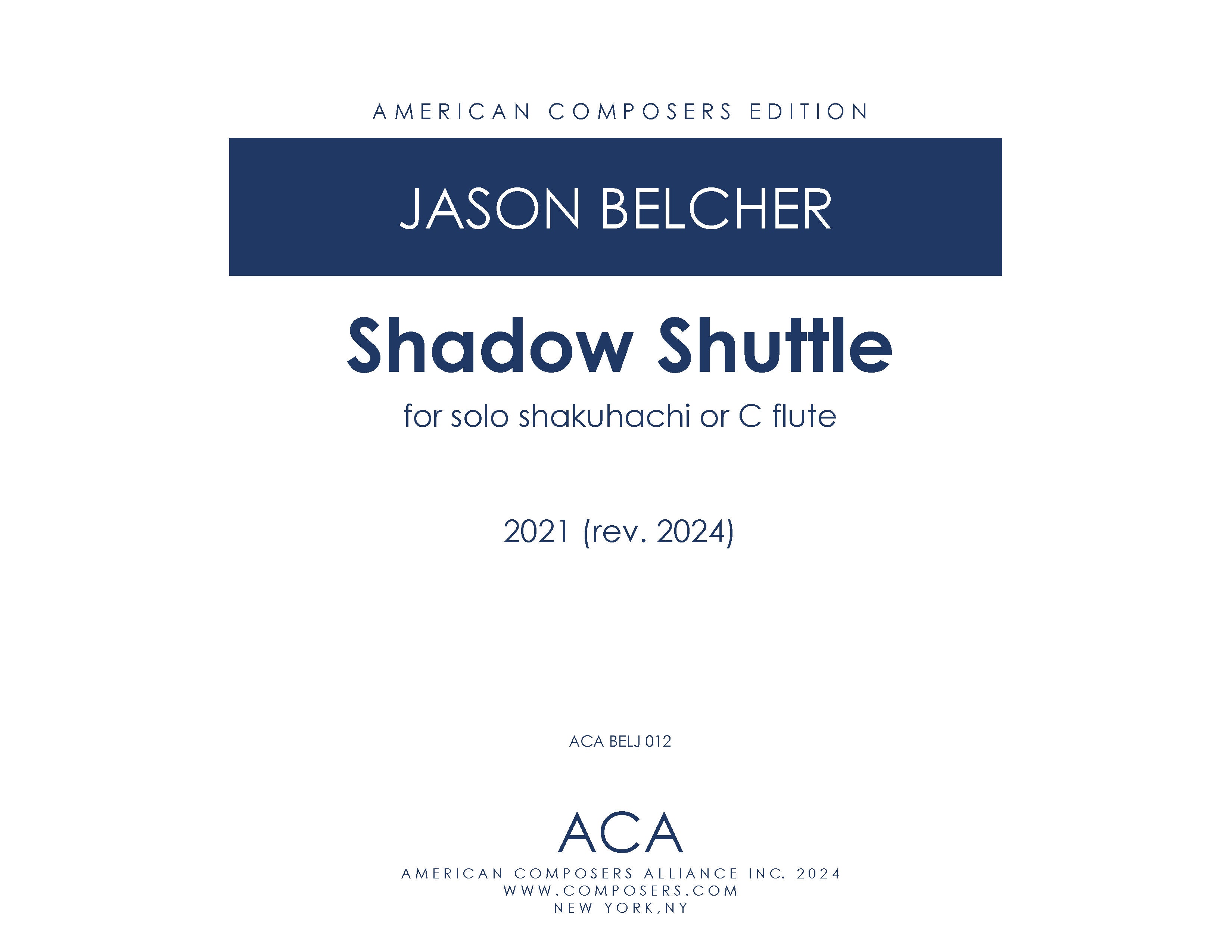 Shadow Shuttle – American Composers Alliance