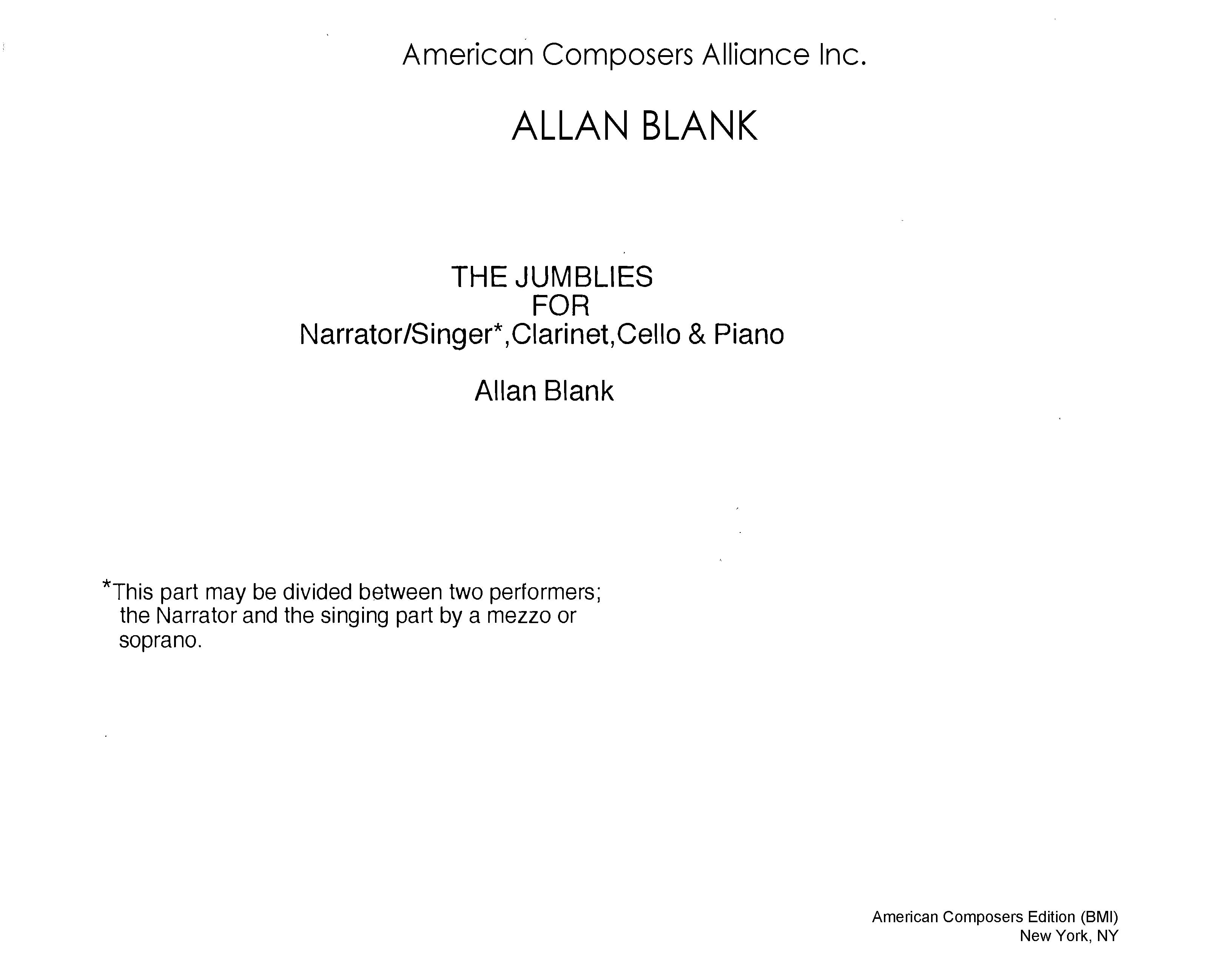 JUMBLIES set – American Composers Alliance