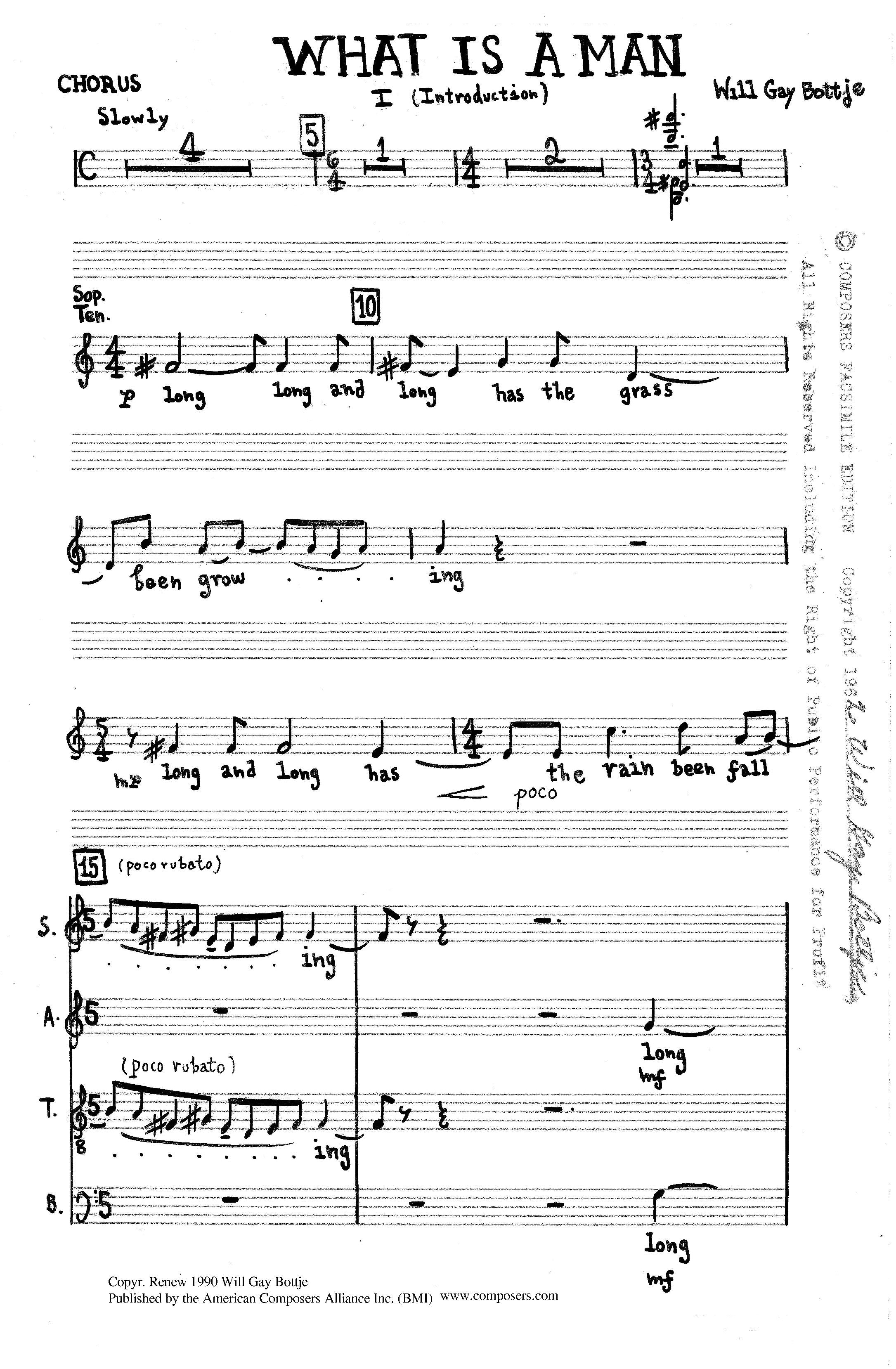 What Is A Man – American Composers Alliance
