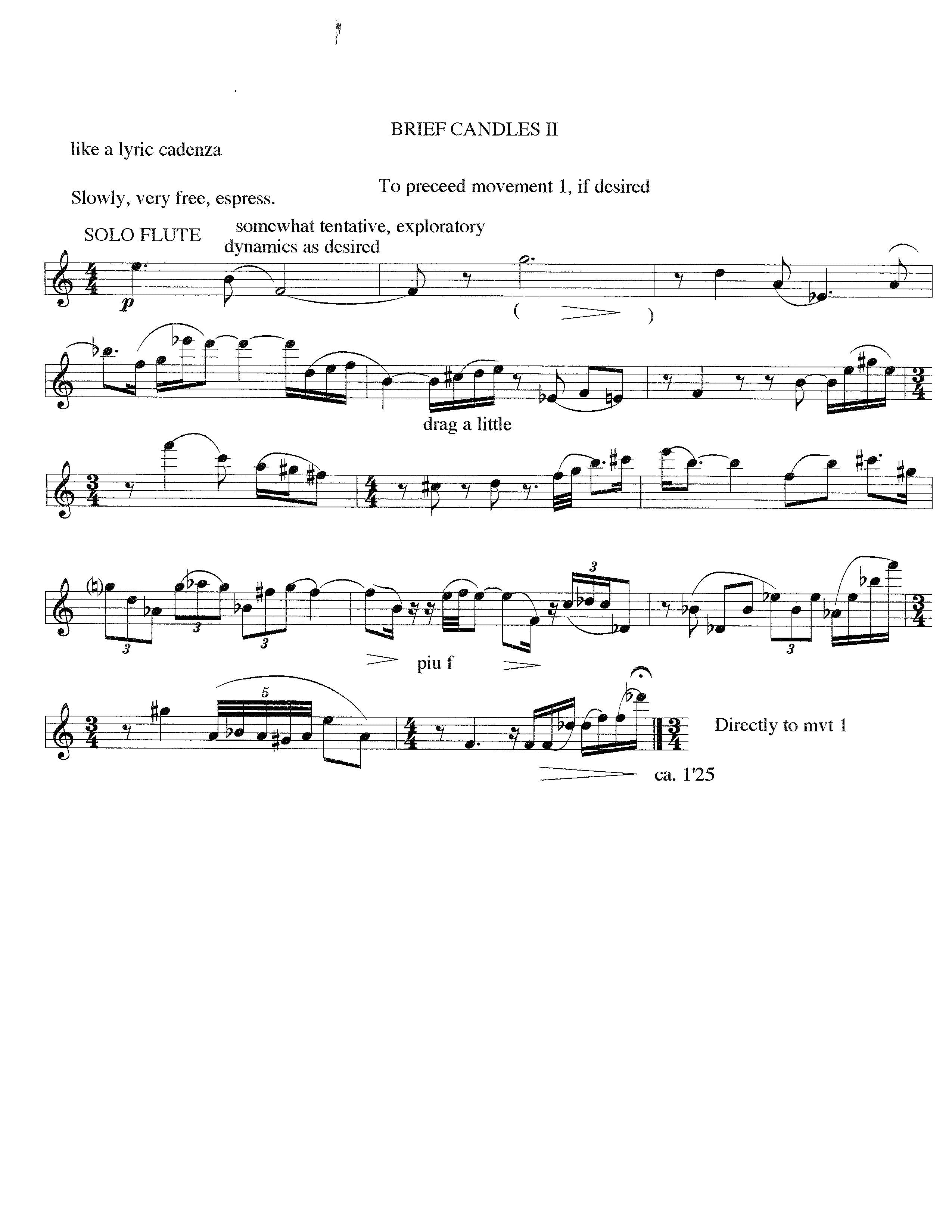 Brief Candles 2 – American Composers Alliance