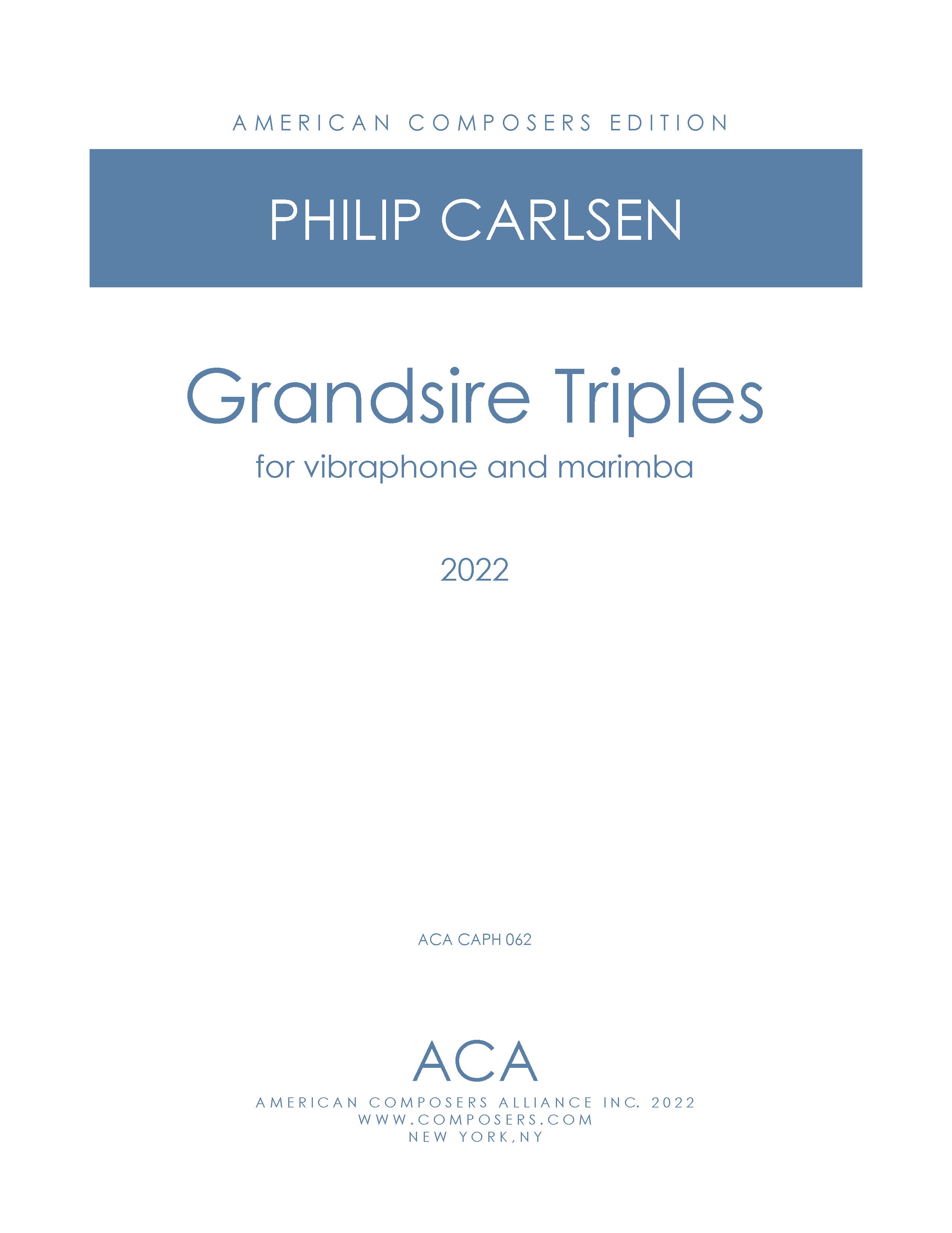Grandsire Triples – American Composers Alliance