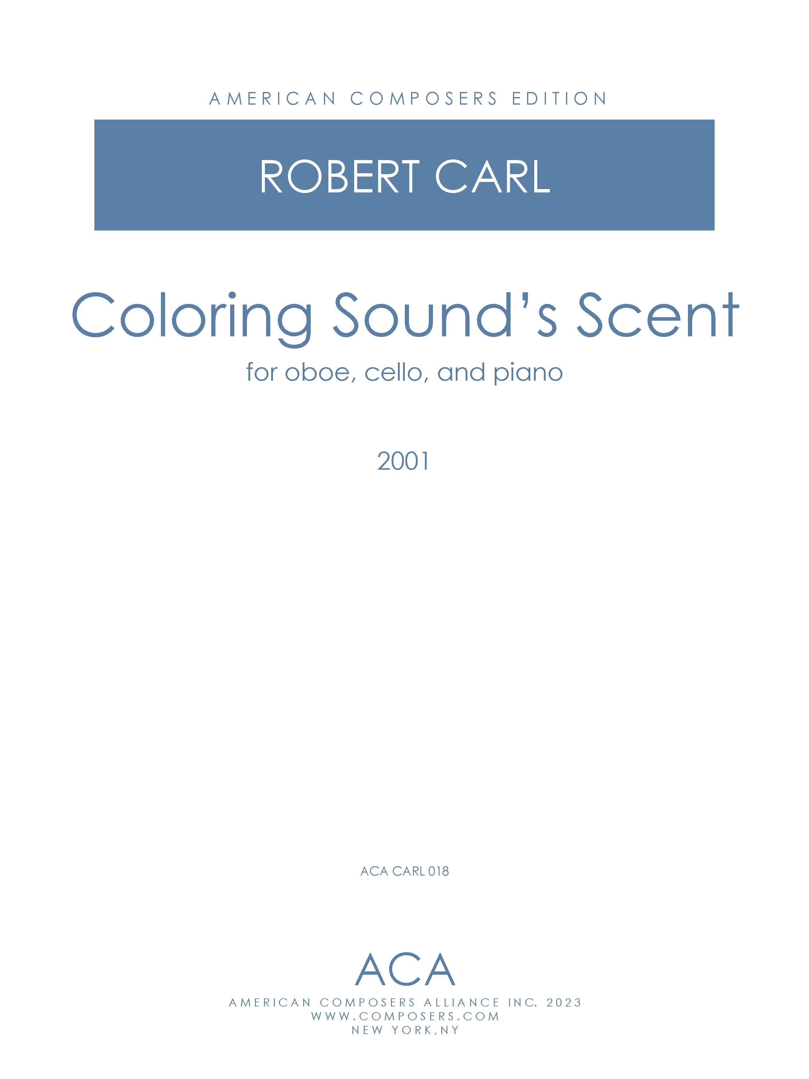Coloring Sound's Scent – American Composers Alliance