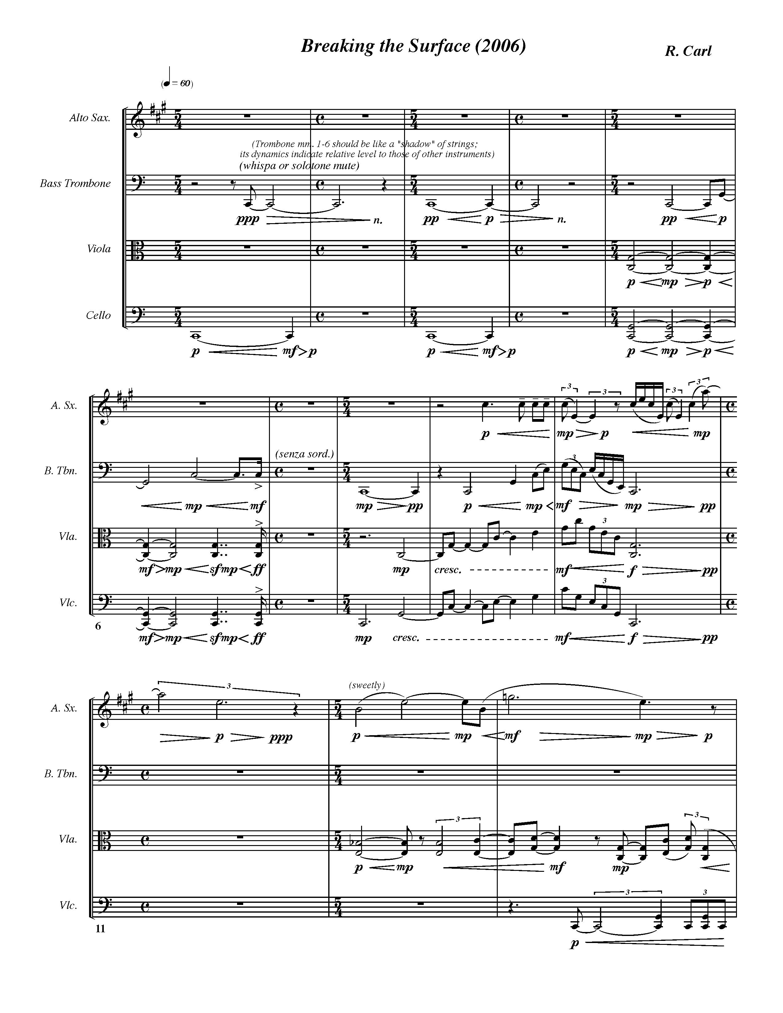 Breaking The Surface – American Composers Alliance