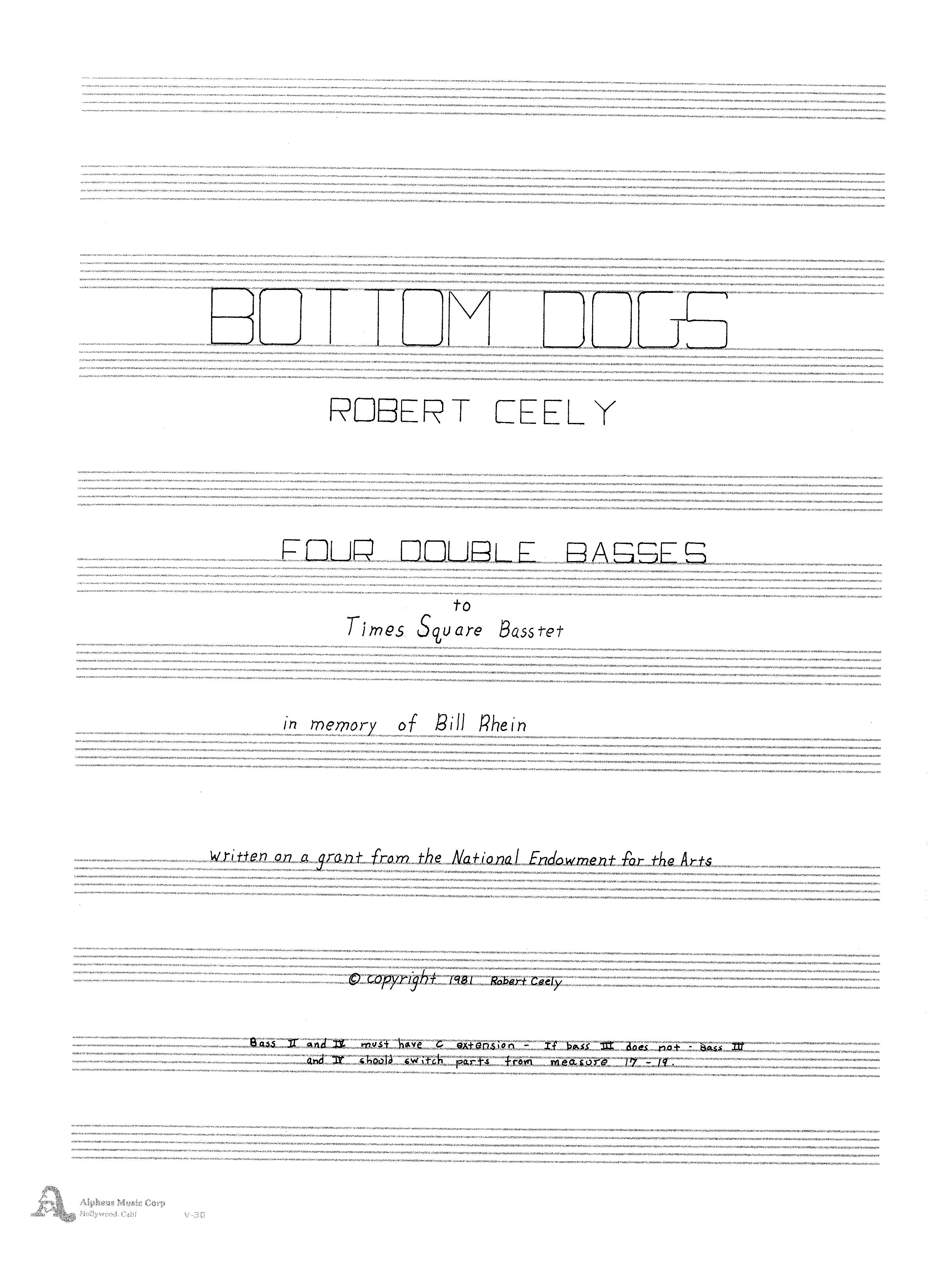 Bottom Dogs – American Composers Alliance