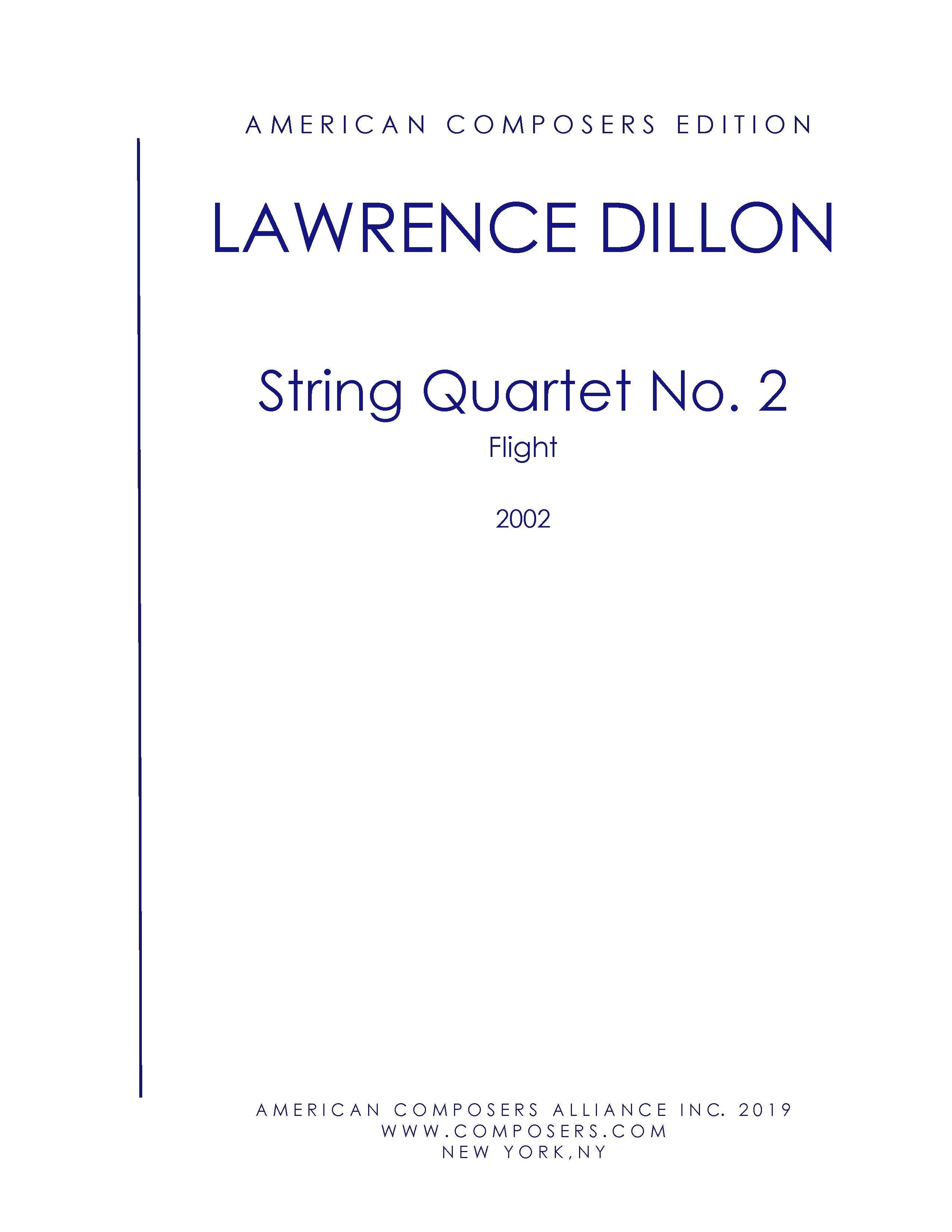 String Quartet No. 2: Flight – American Composers Alliance