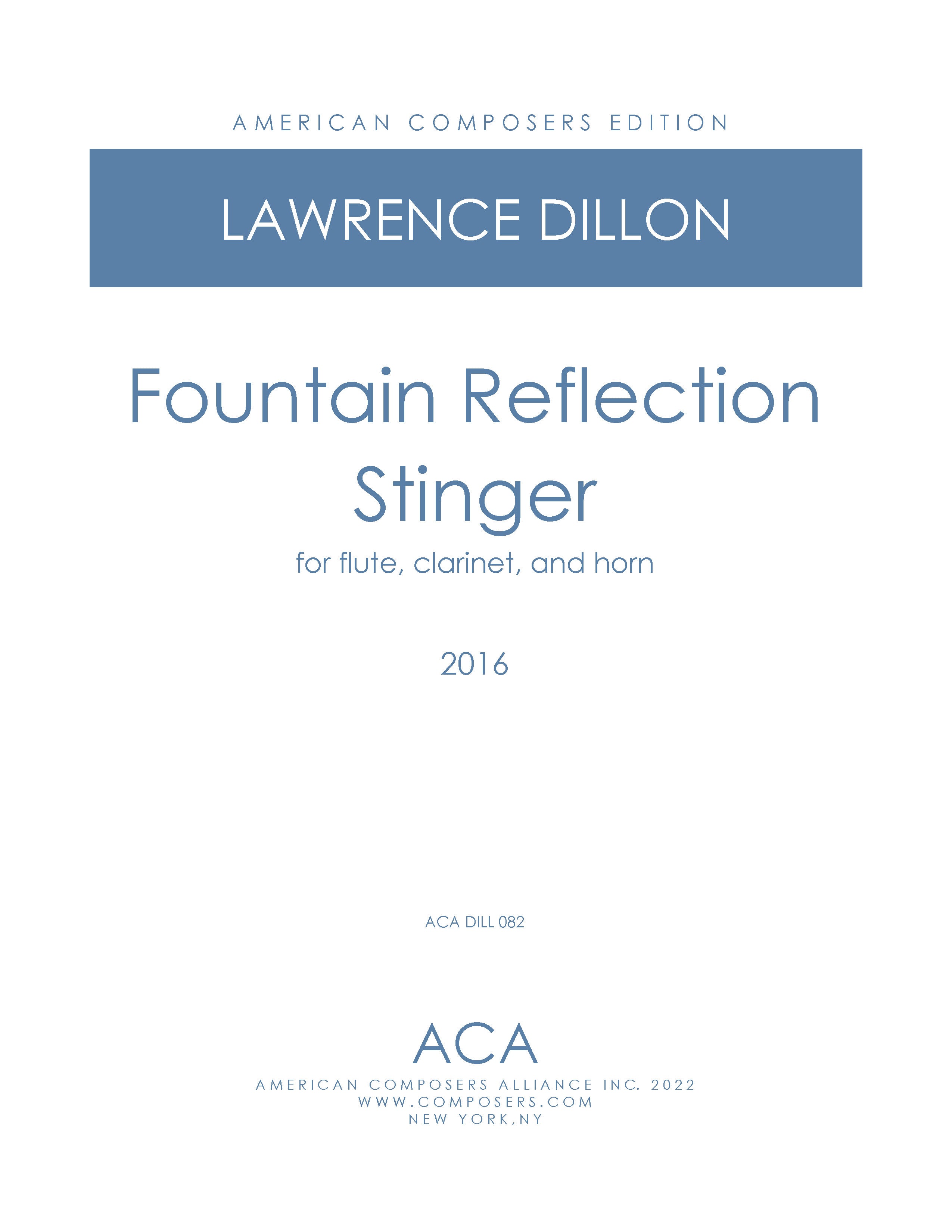 Fountain Reflection Stinger – American Composers Alliance