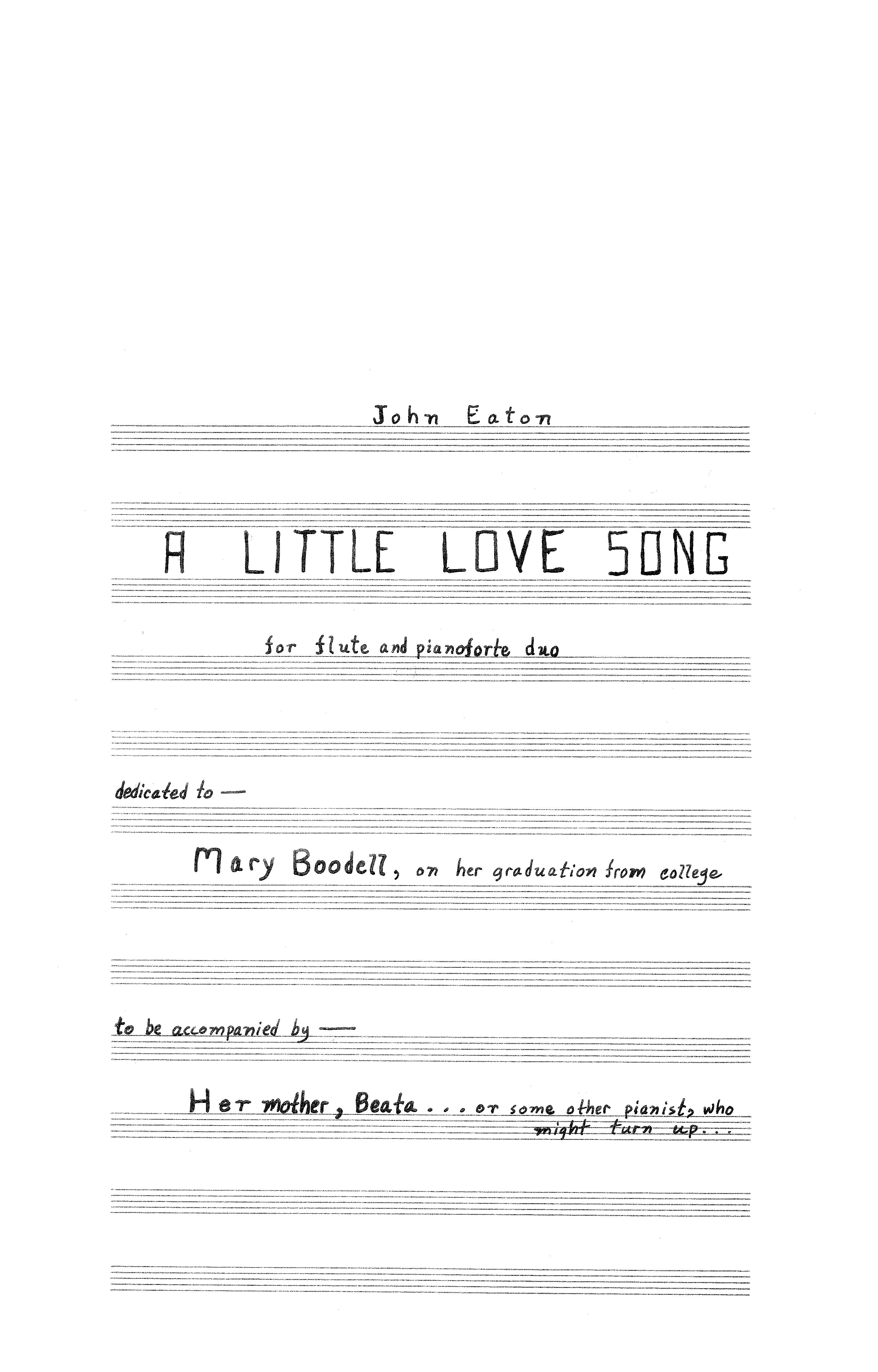 Little Love Song – American Composers Alliance