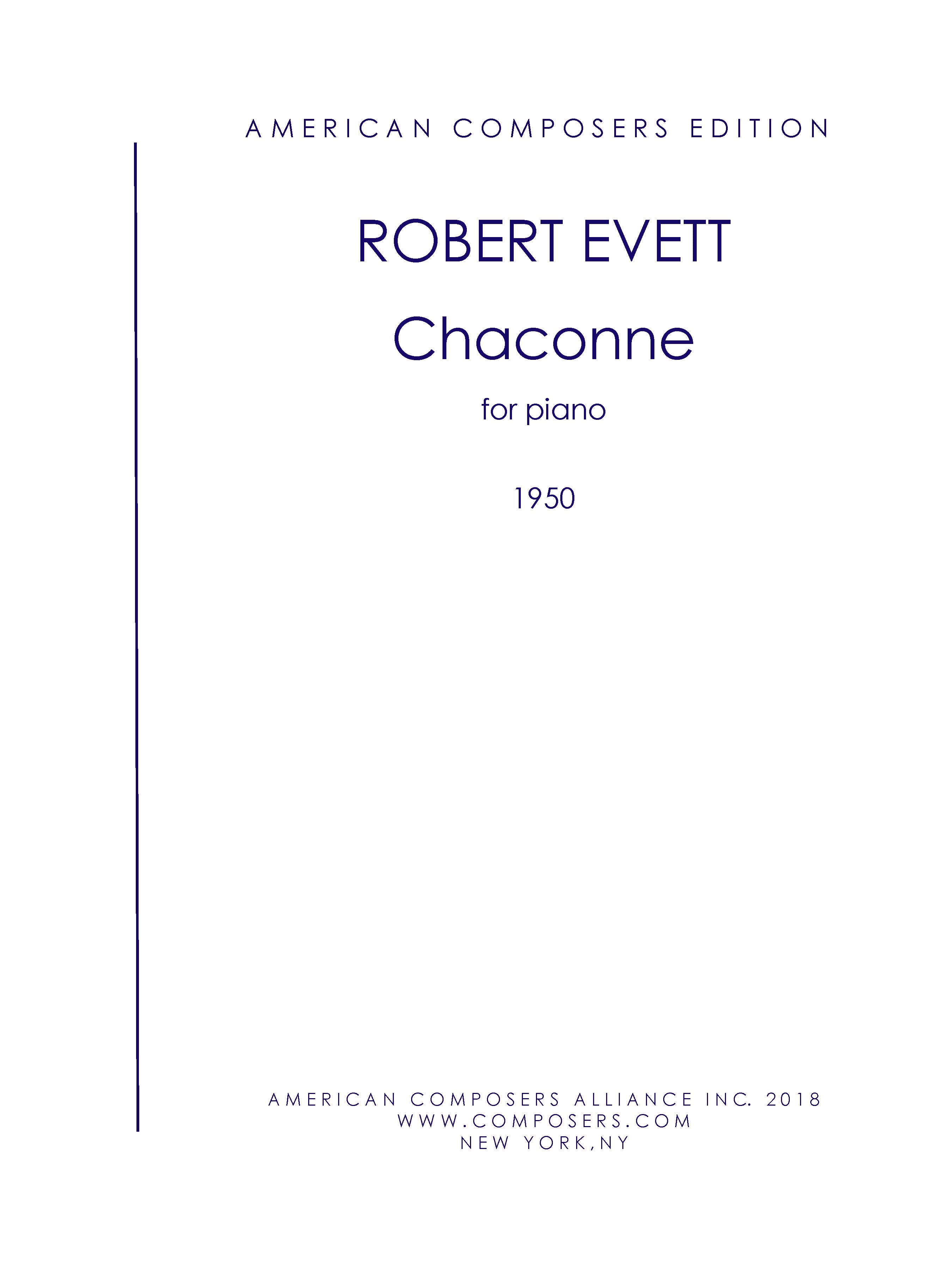 Chaconne – American Composers Alliance
