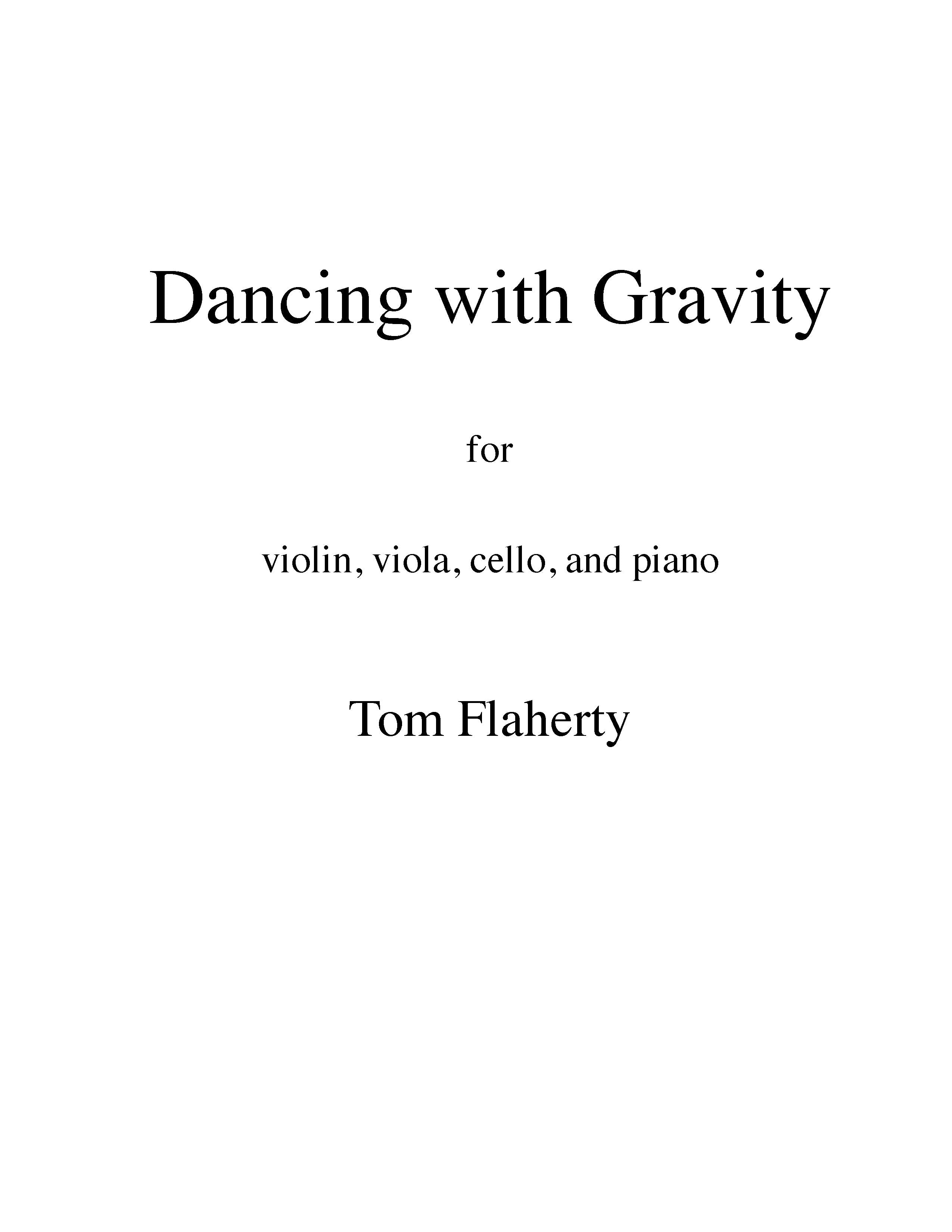 Dancing With Gravity – American Composers Alliance
