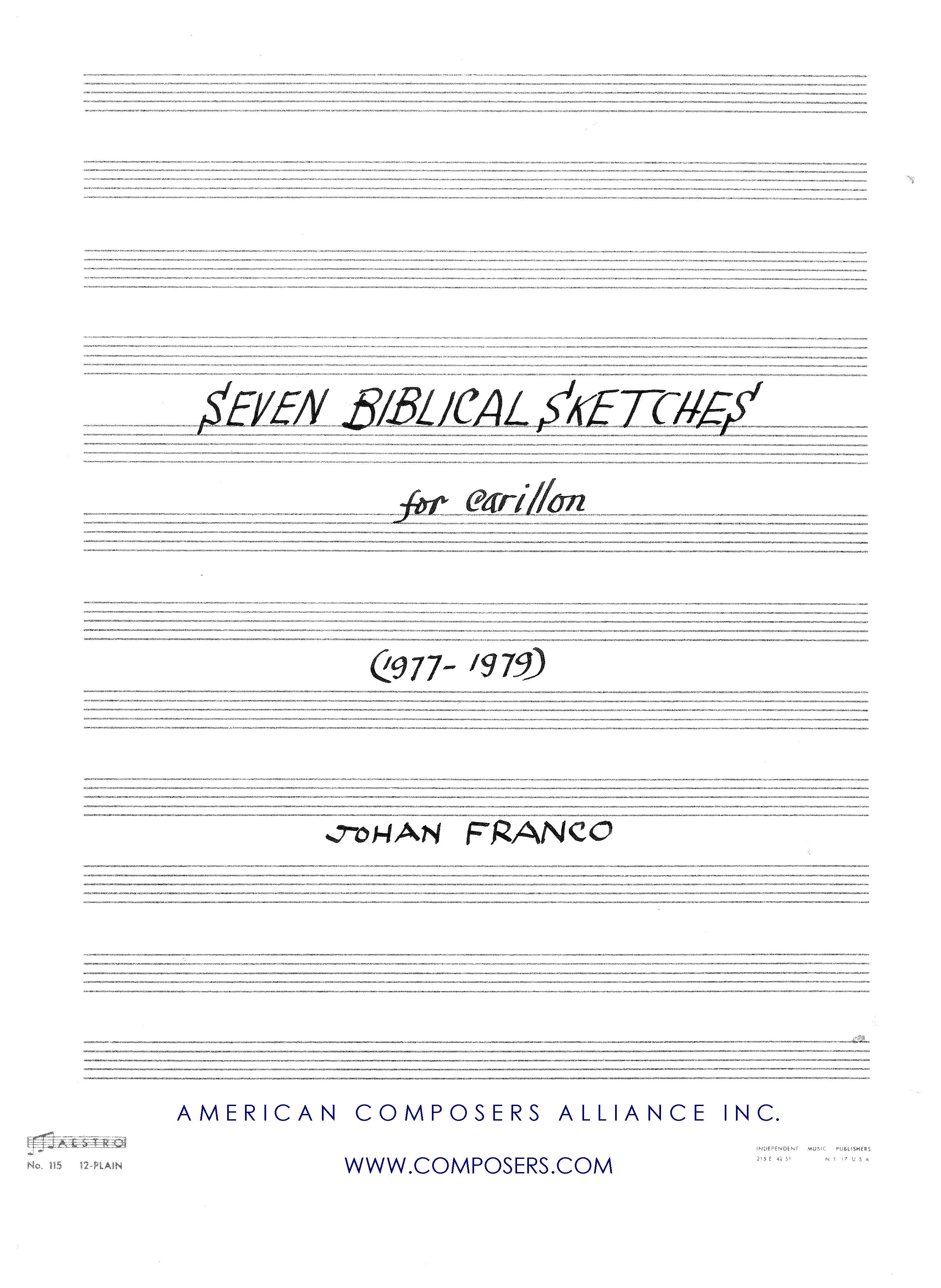 Seven Biblical Sketches – American Composers Alliance