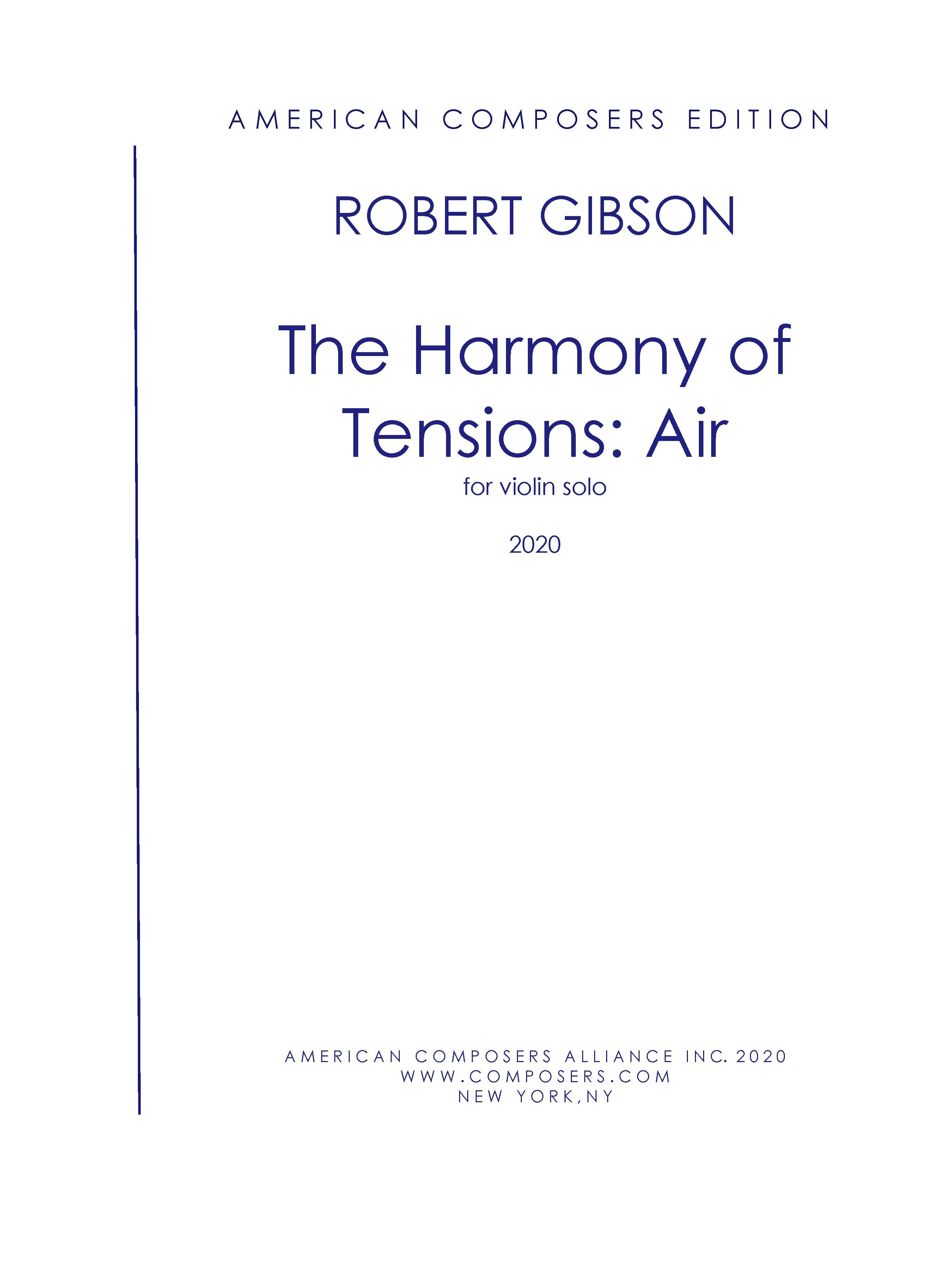 Harmony of Tensions: Air – American Composers Alliance
