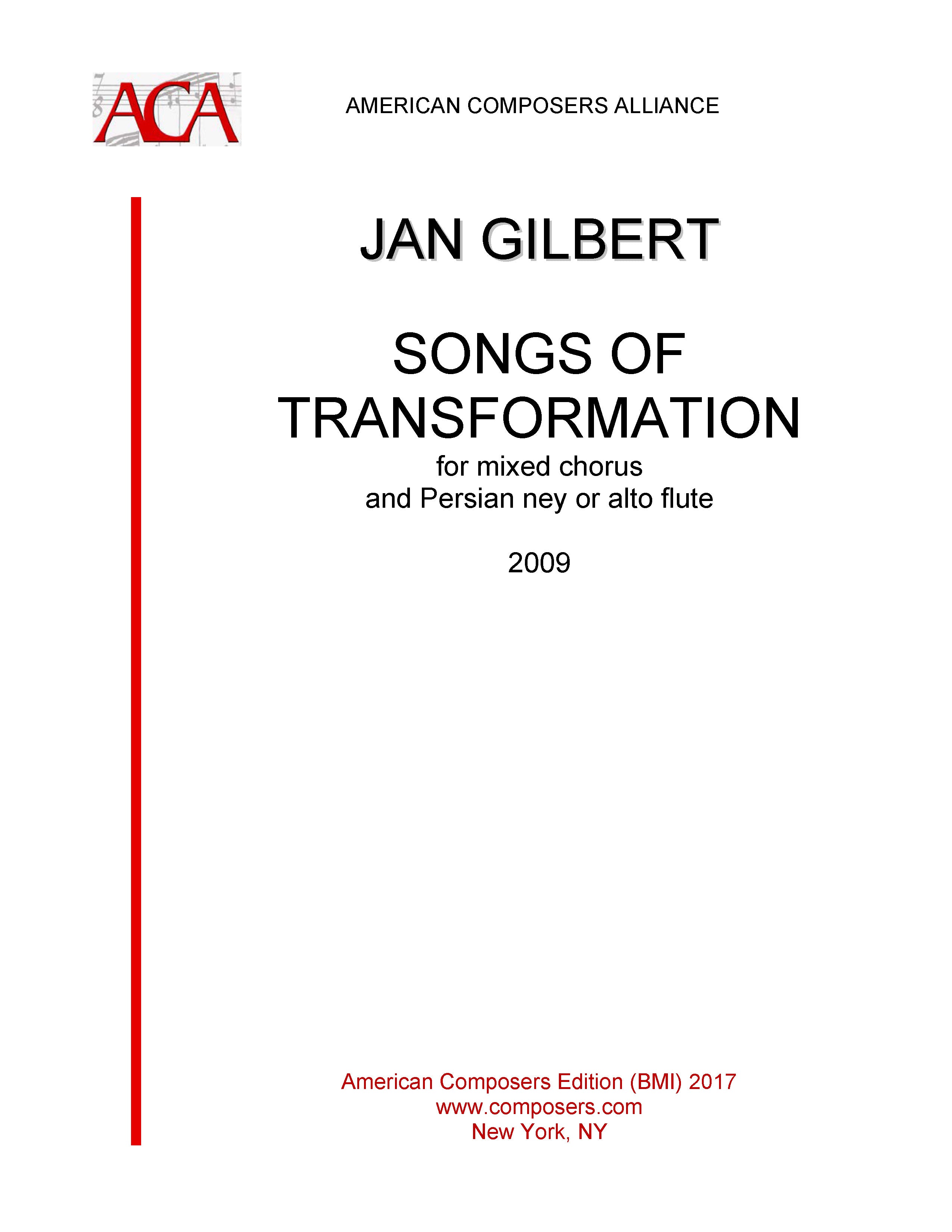 SONGS OF TRANSFORMATION – American Composers Alliance