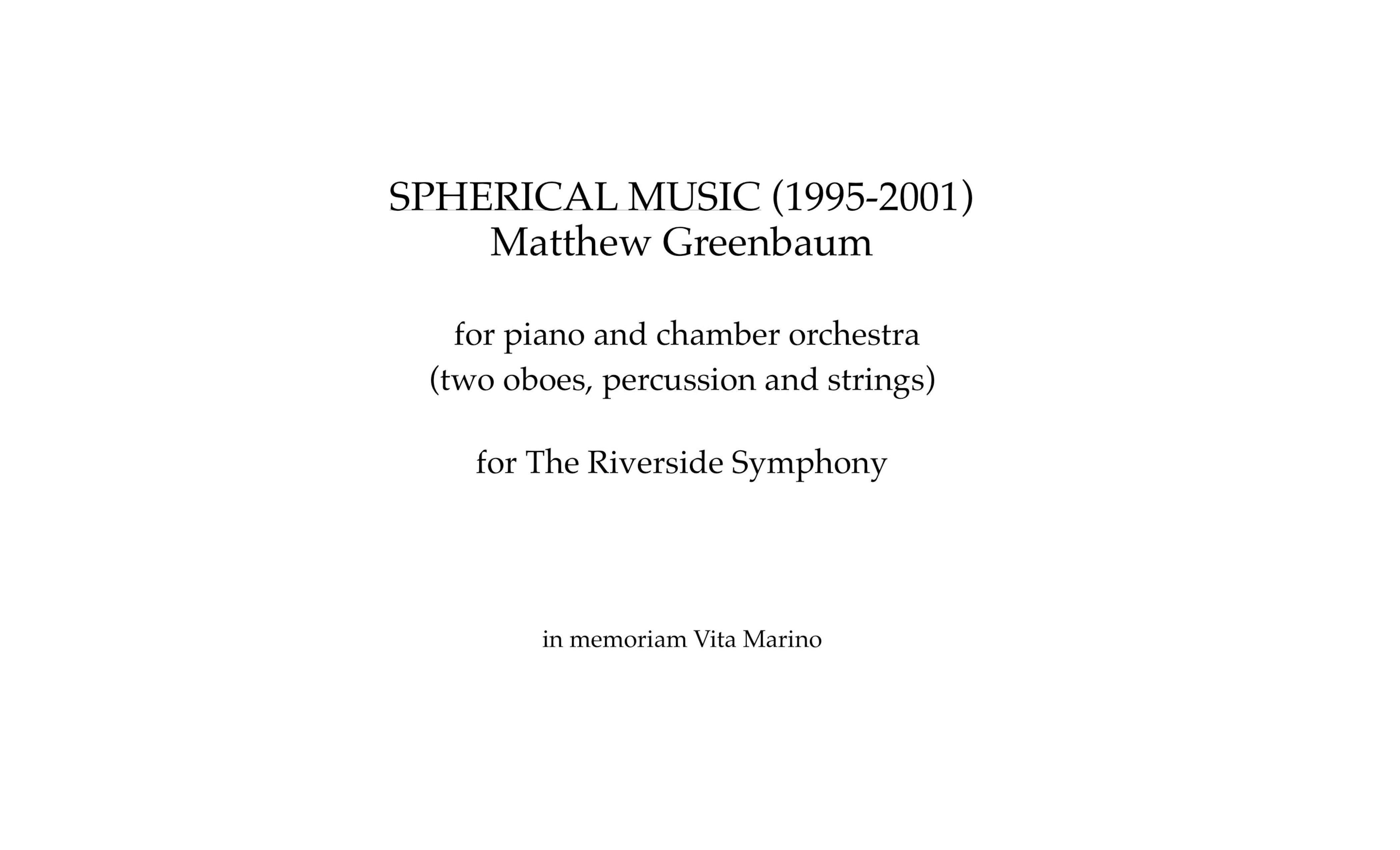 SPHERICAL MUSIC – American Composers Alliance