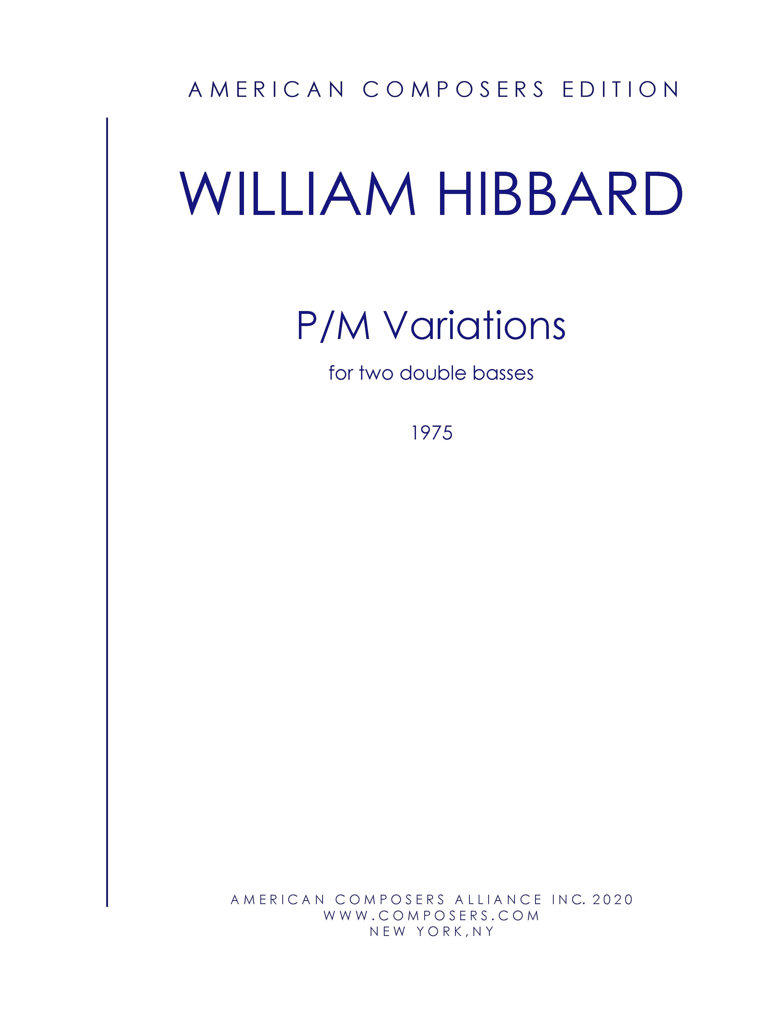 P/M VARIATIONS – American Composers Alliance