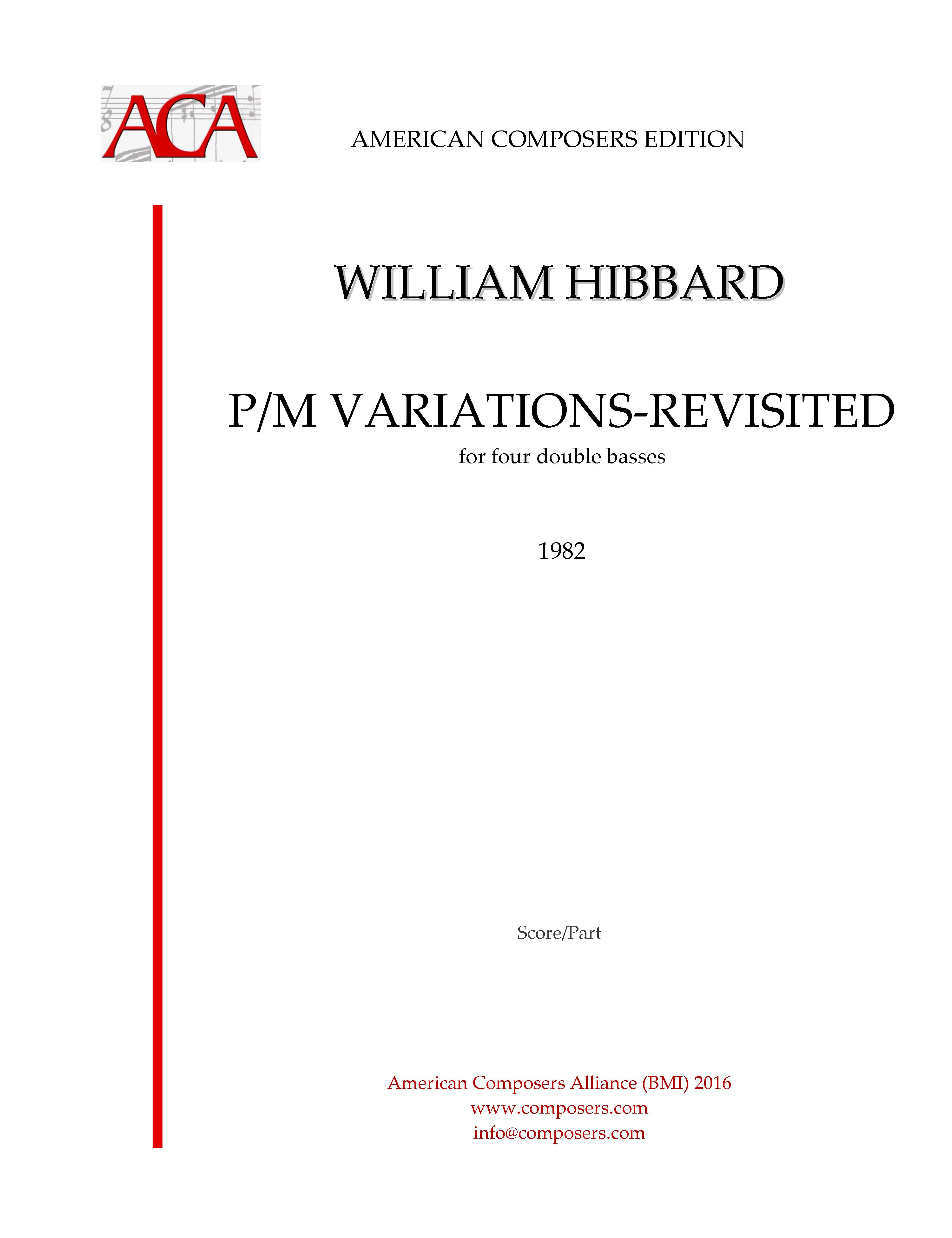 P/M VARIATIONS REVISITED – American Composers Alliance