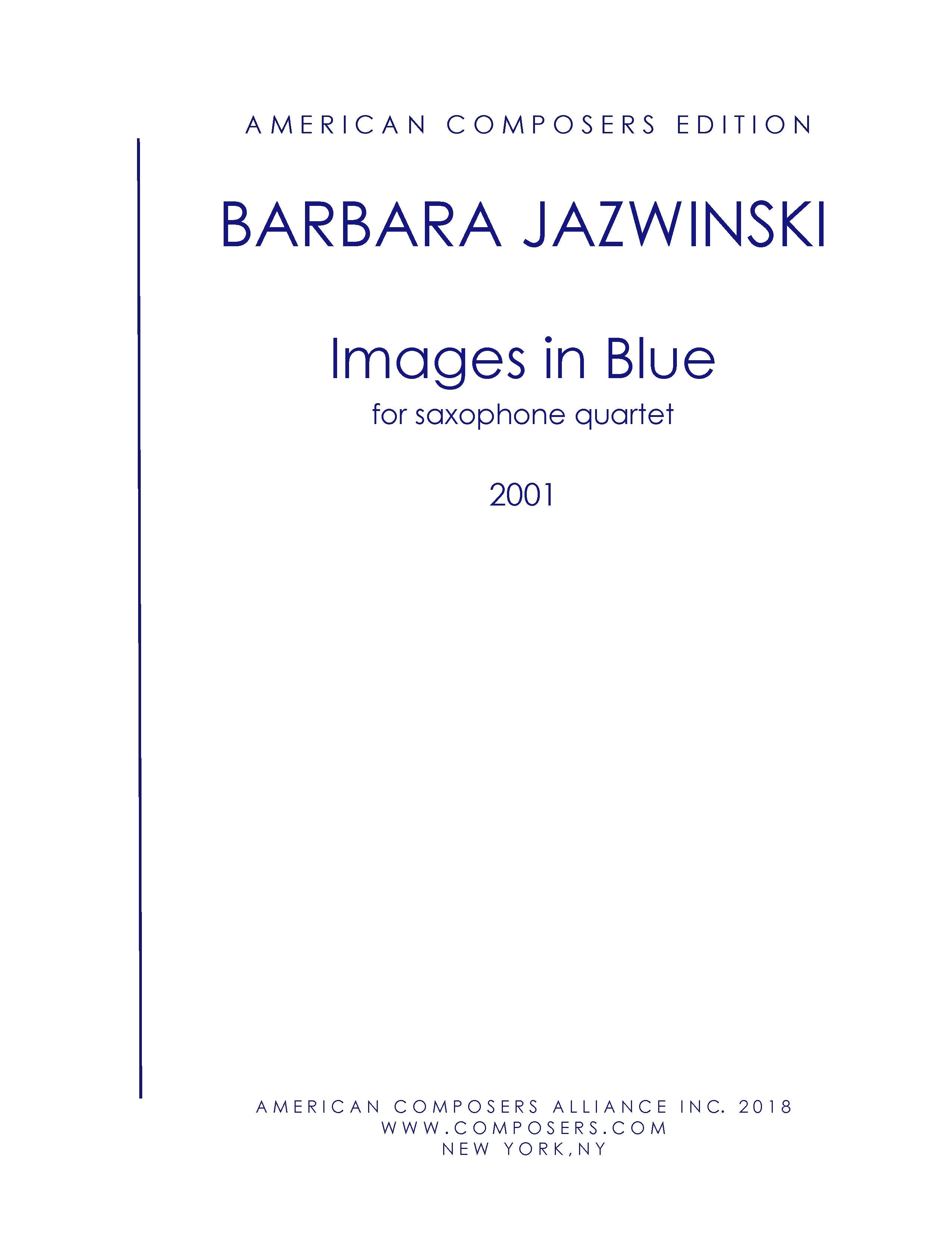 IMAGES IN BLUE – American Composers Alliance