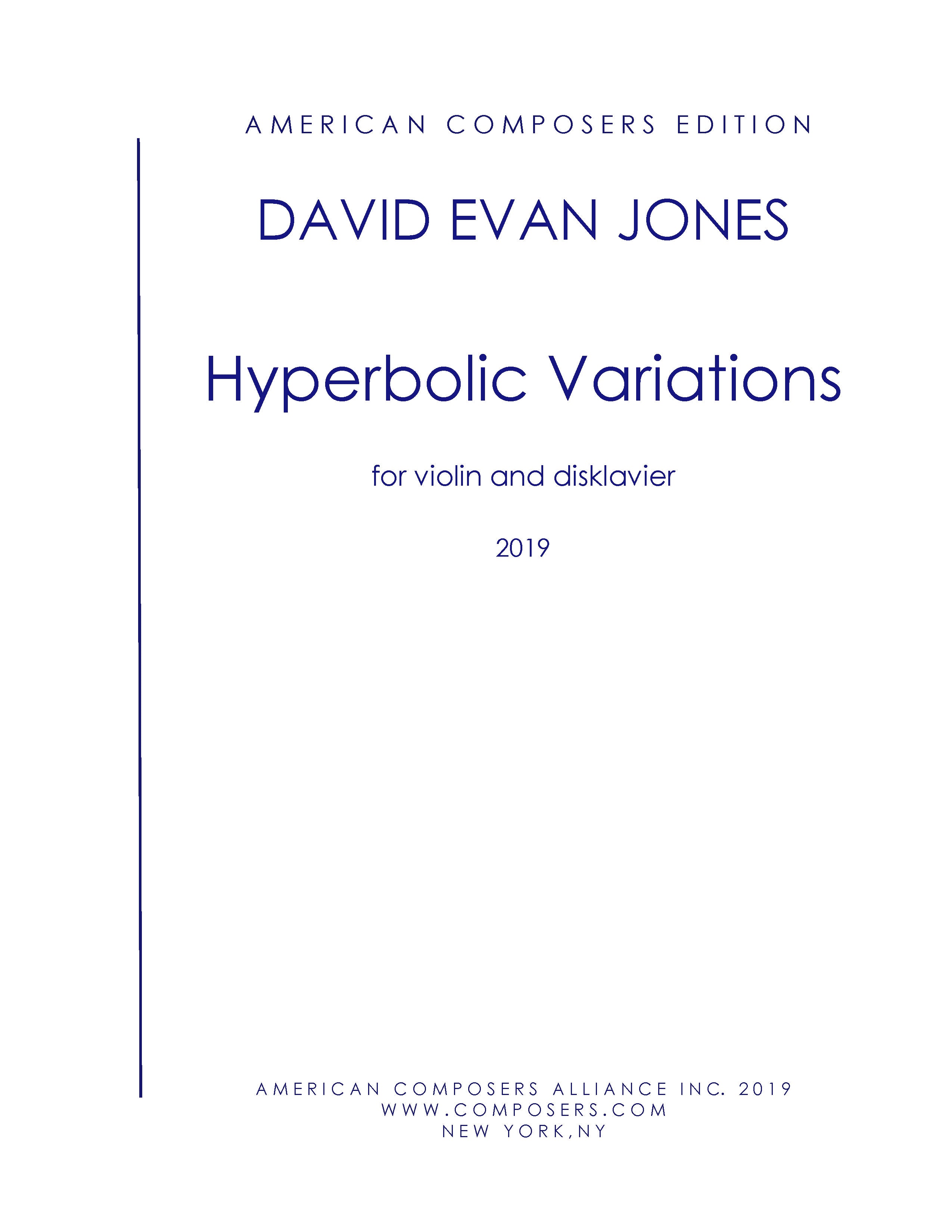 Hyperbolic Variations – American Composers Alliance