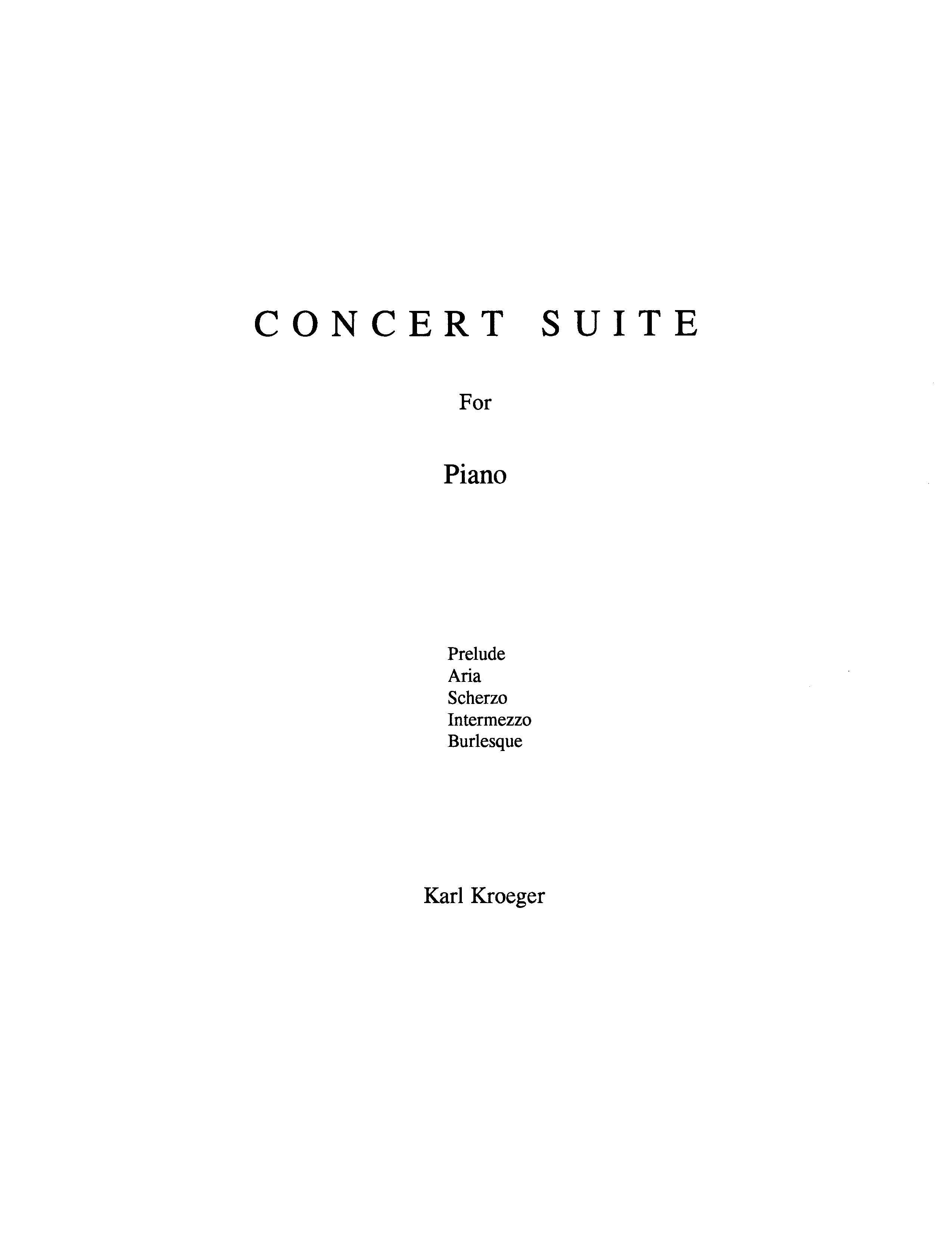 Concert Suite for Piano – American Composers Alliance