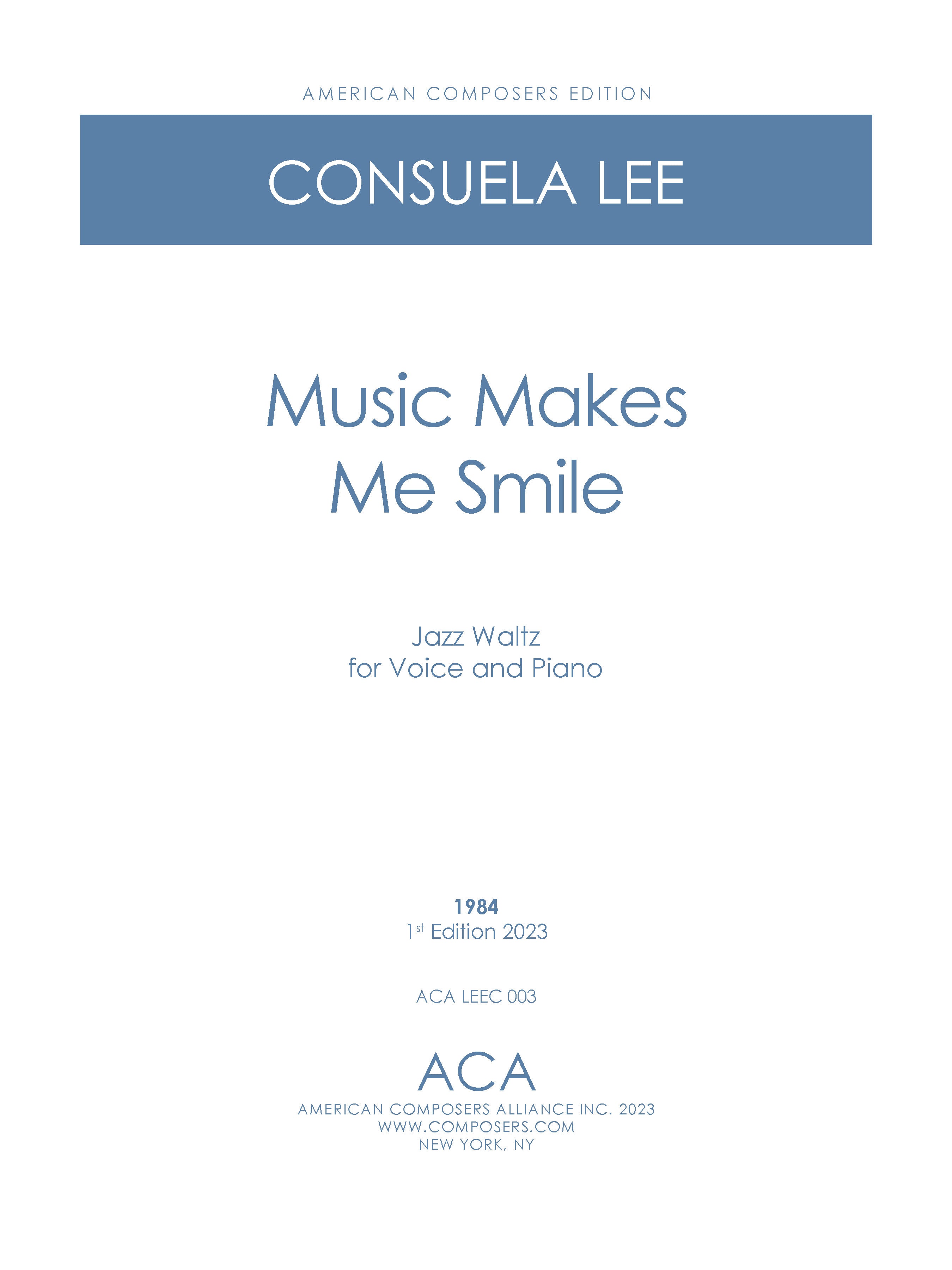 Music Makes Me Smile – American Composers Alliance