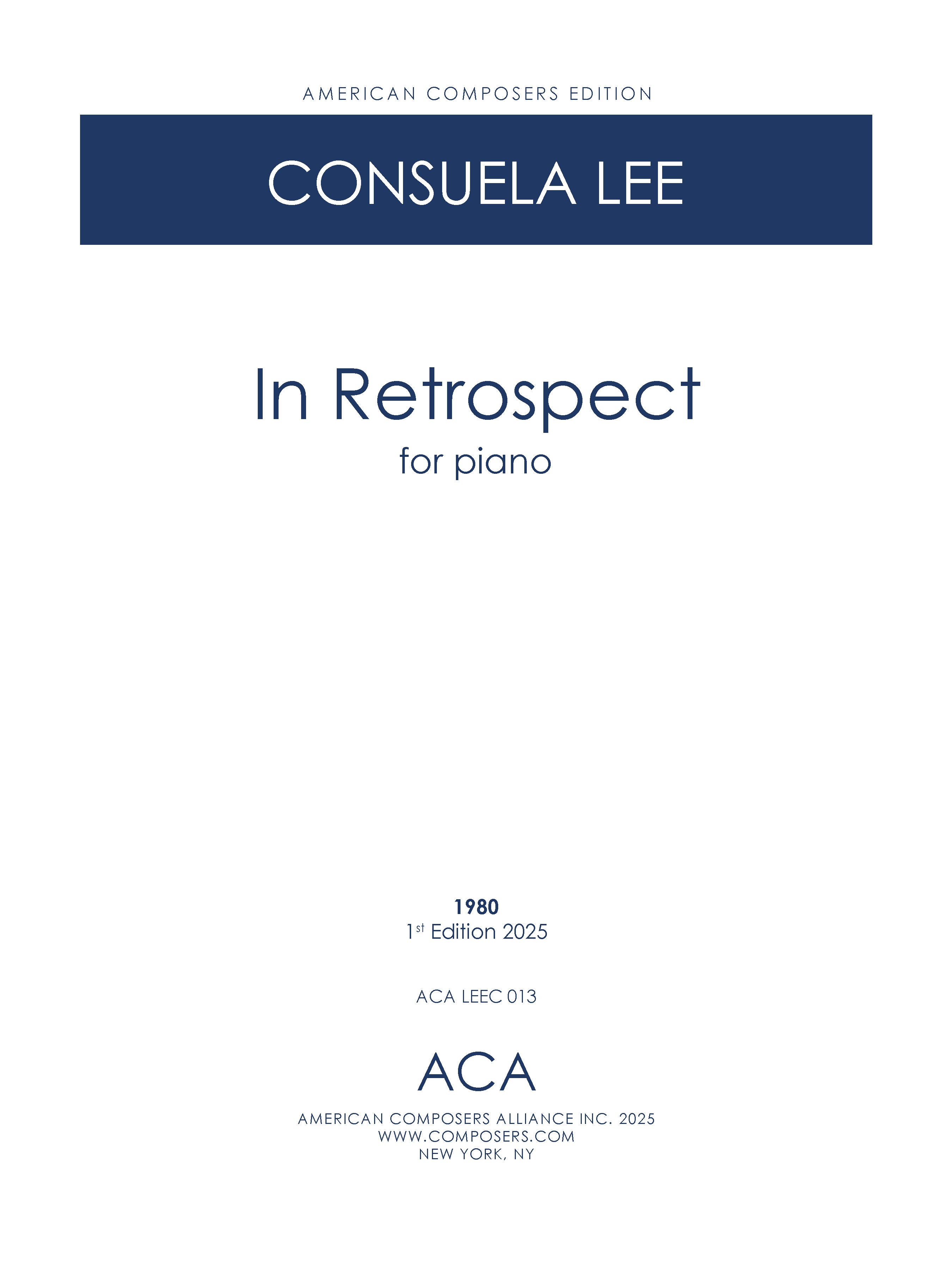 In Retrospect – American Composers Alliance