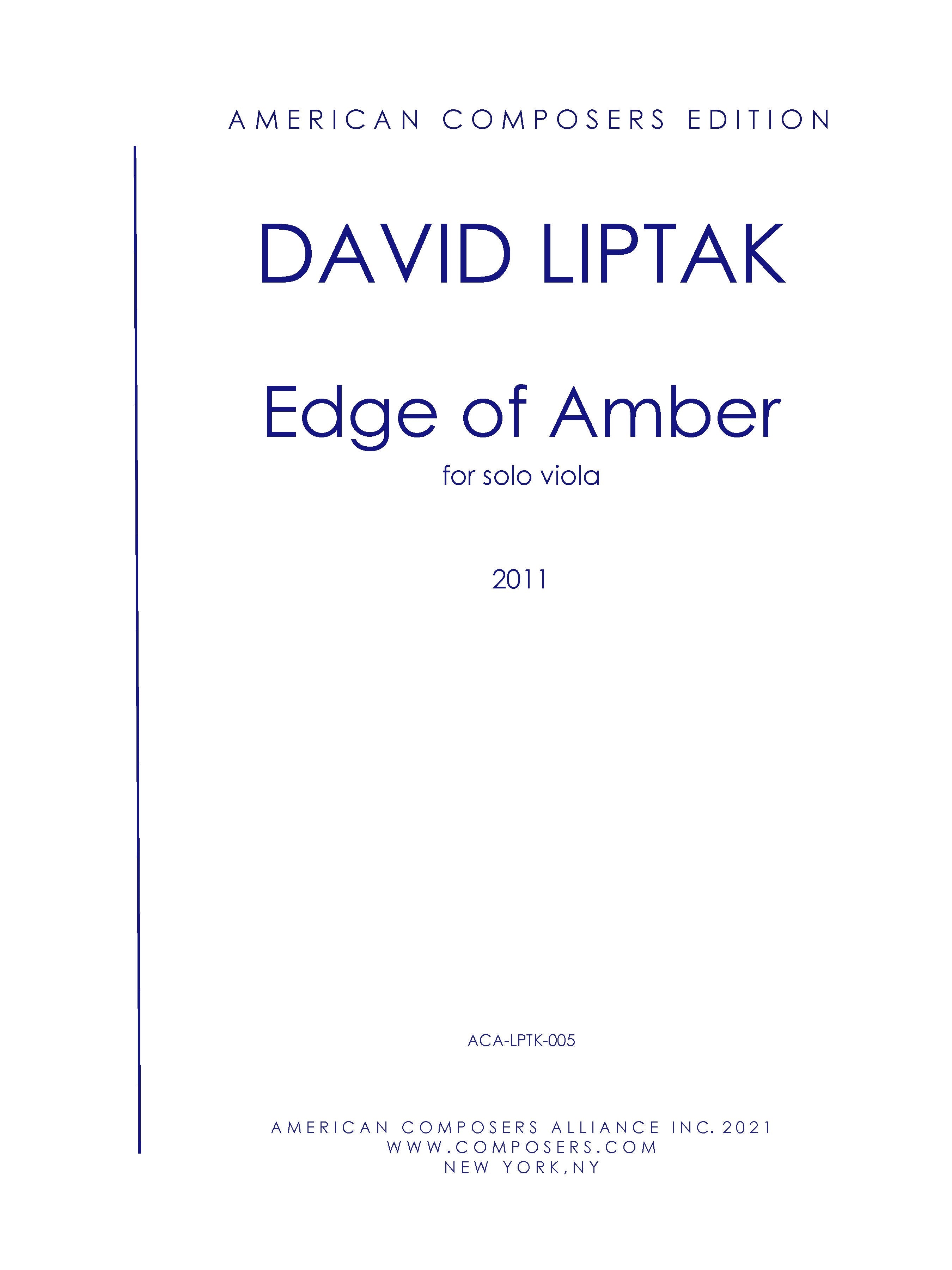 EDGE OF AMBER – American Composers Alliance