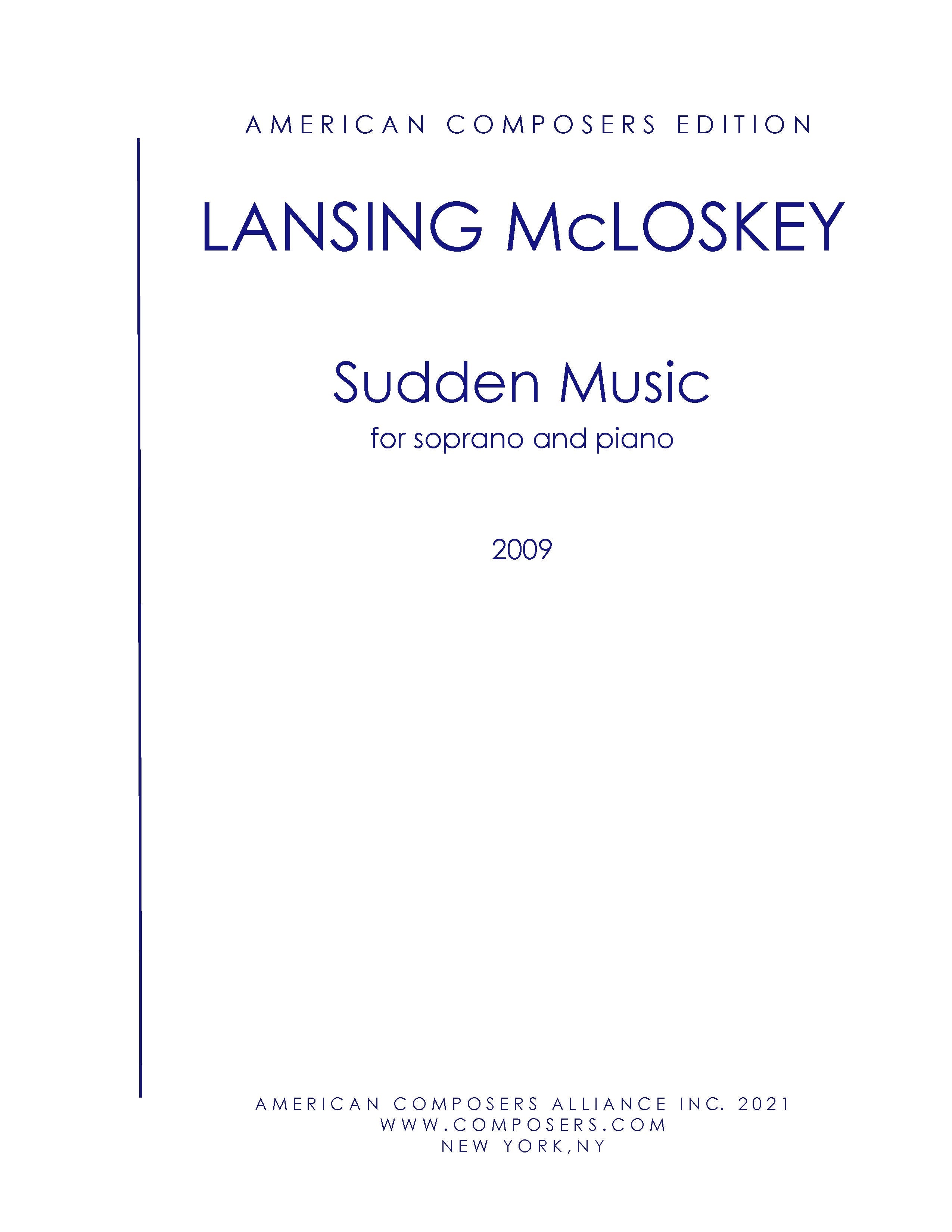Sudden Music – American Composers Alliance