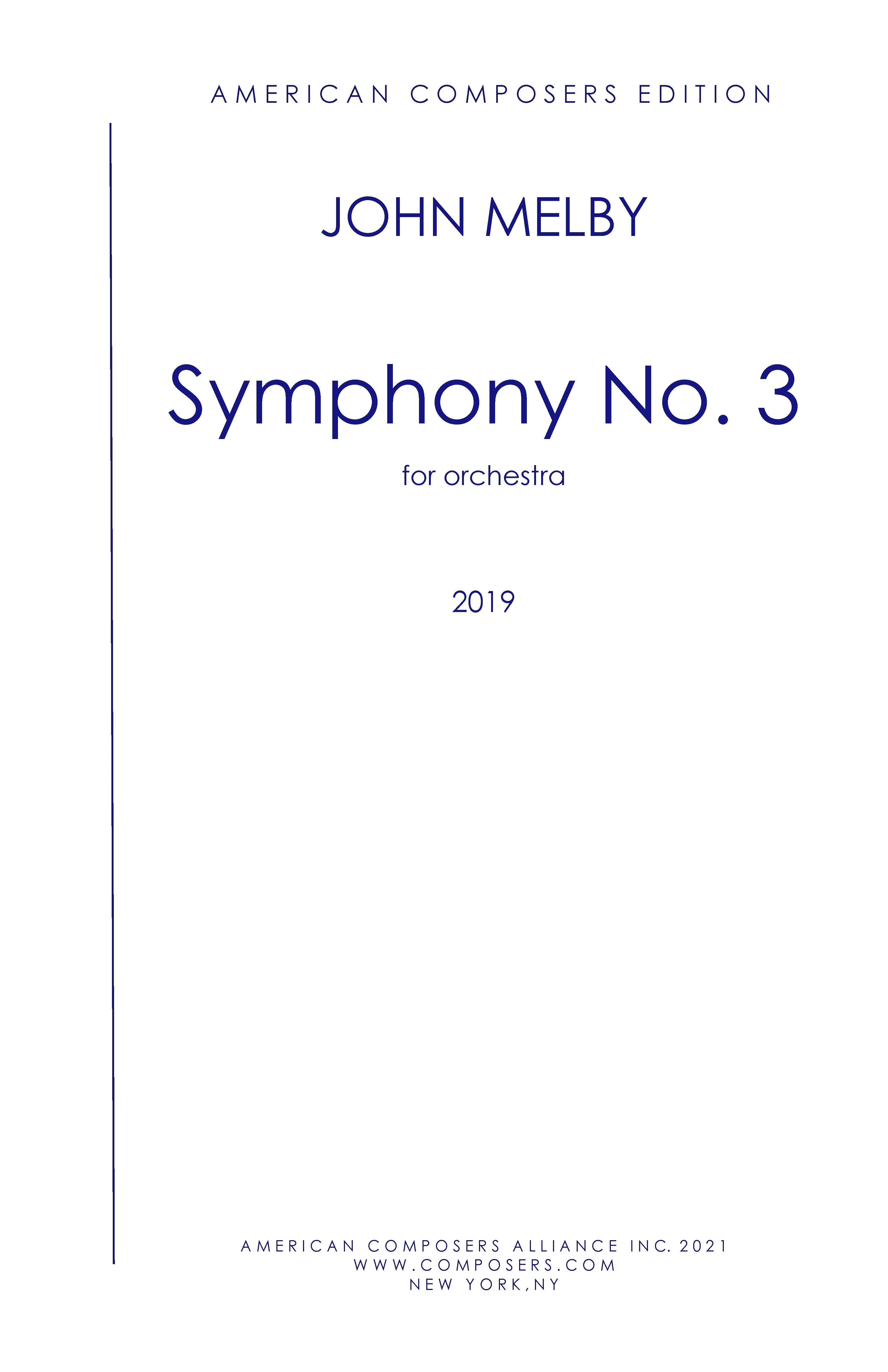Symphony No. 3 – American Composers Alliance