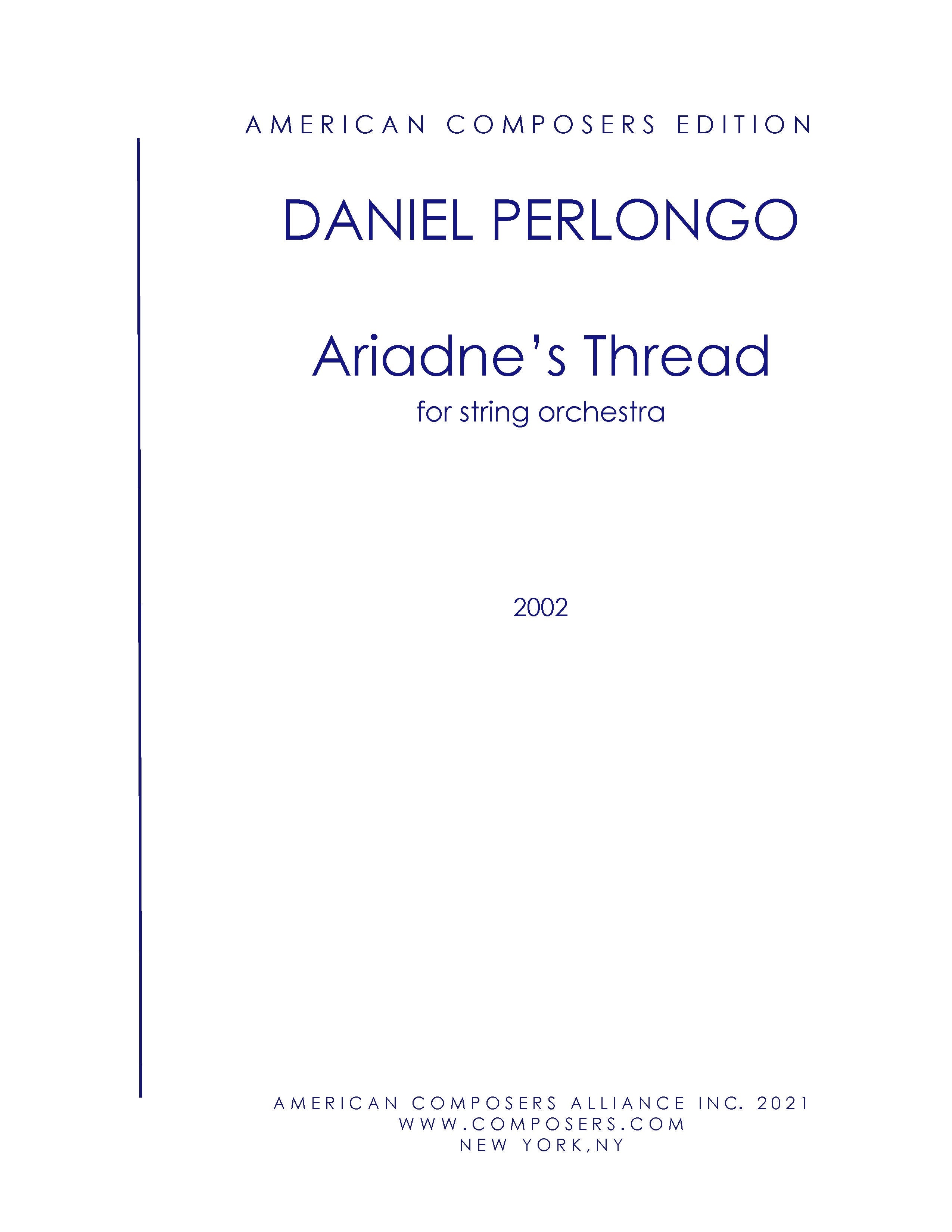 Ariadne's Thread – American Composers Alliance