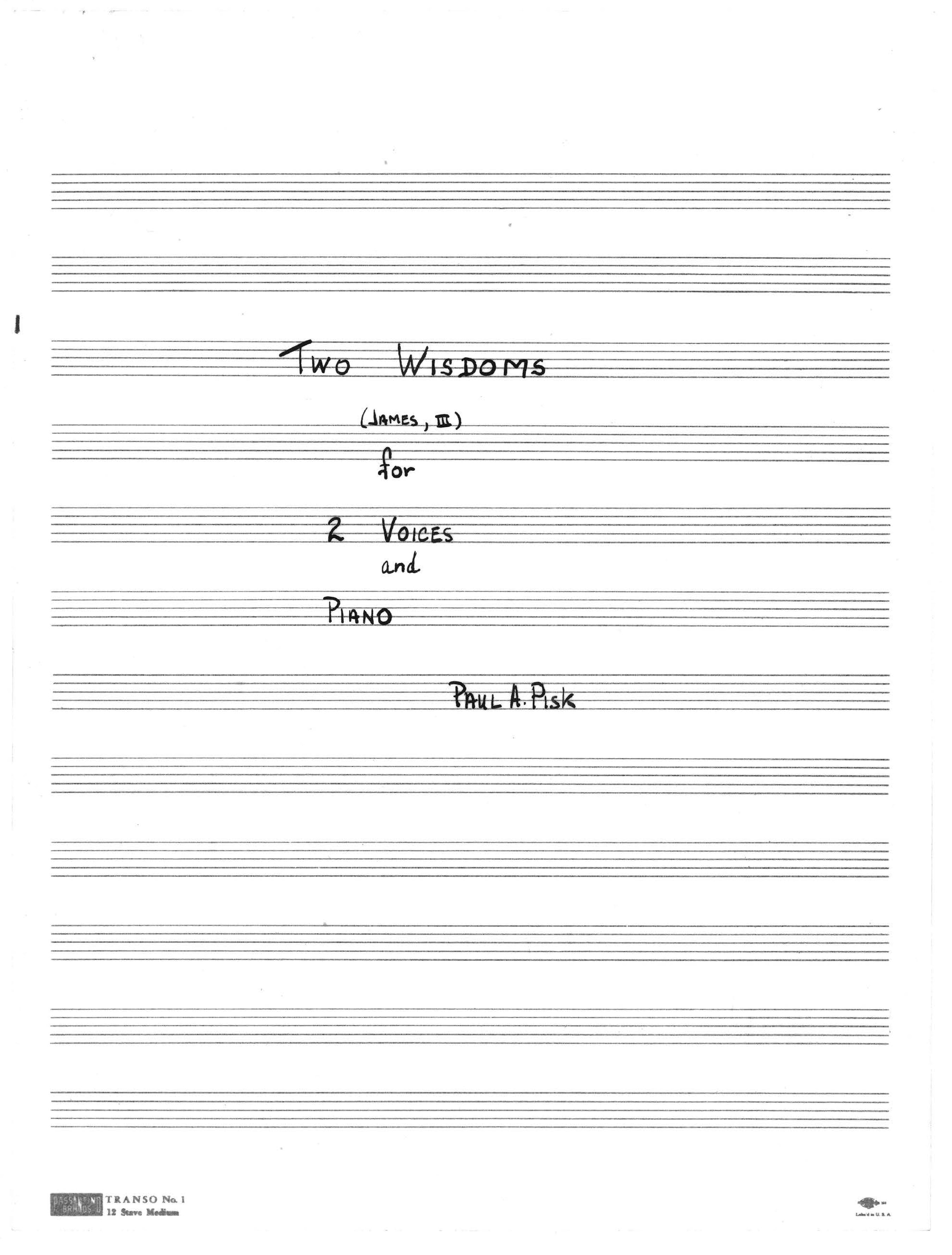 FOUR SACRED SONGS – American Composers Alliance