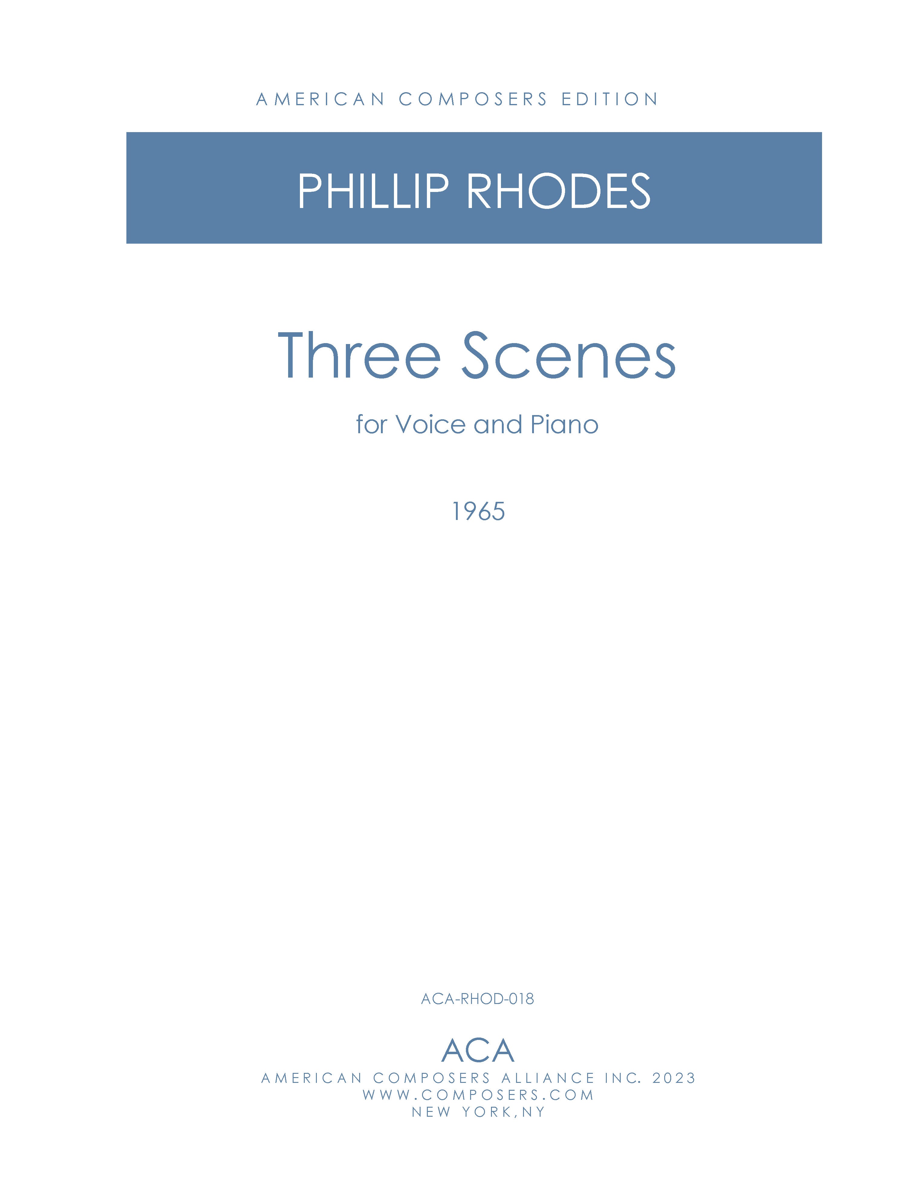 THREE SCENES – American Composers Alliance