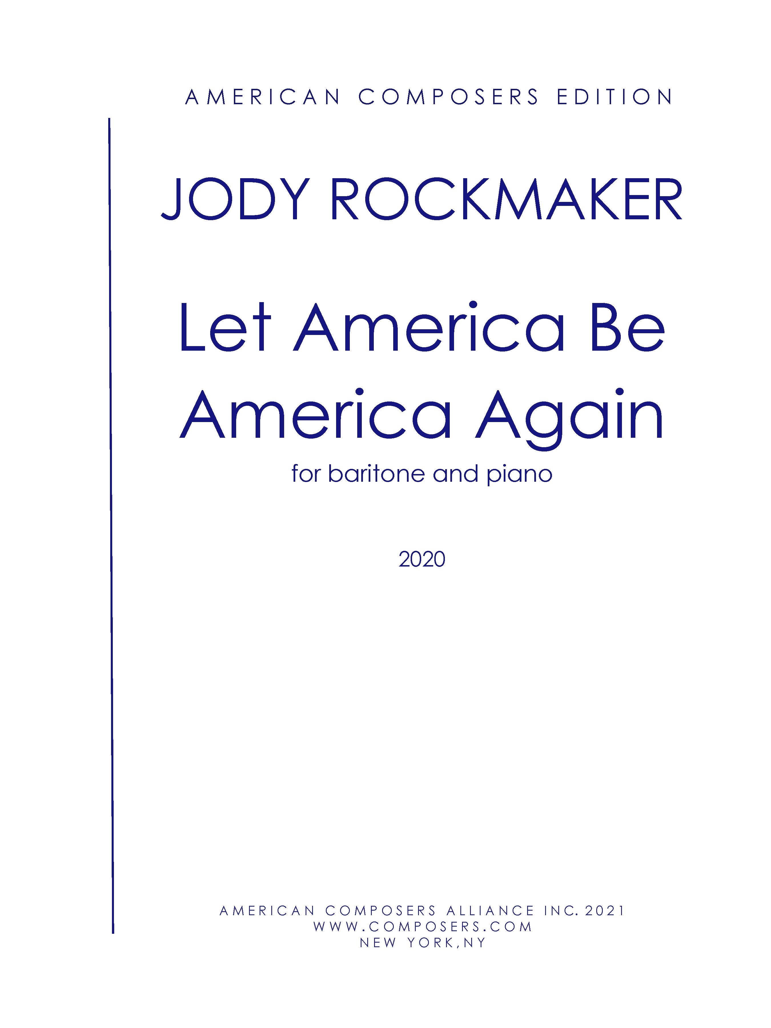 Let America Be America Again – American Composers Alliance
