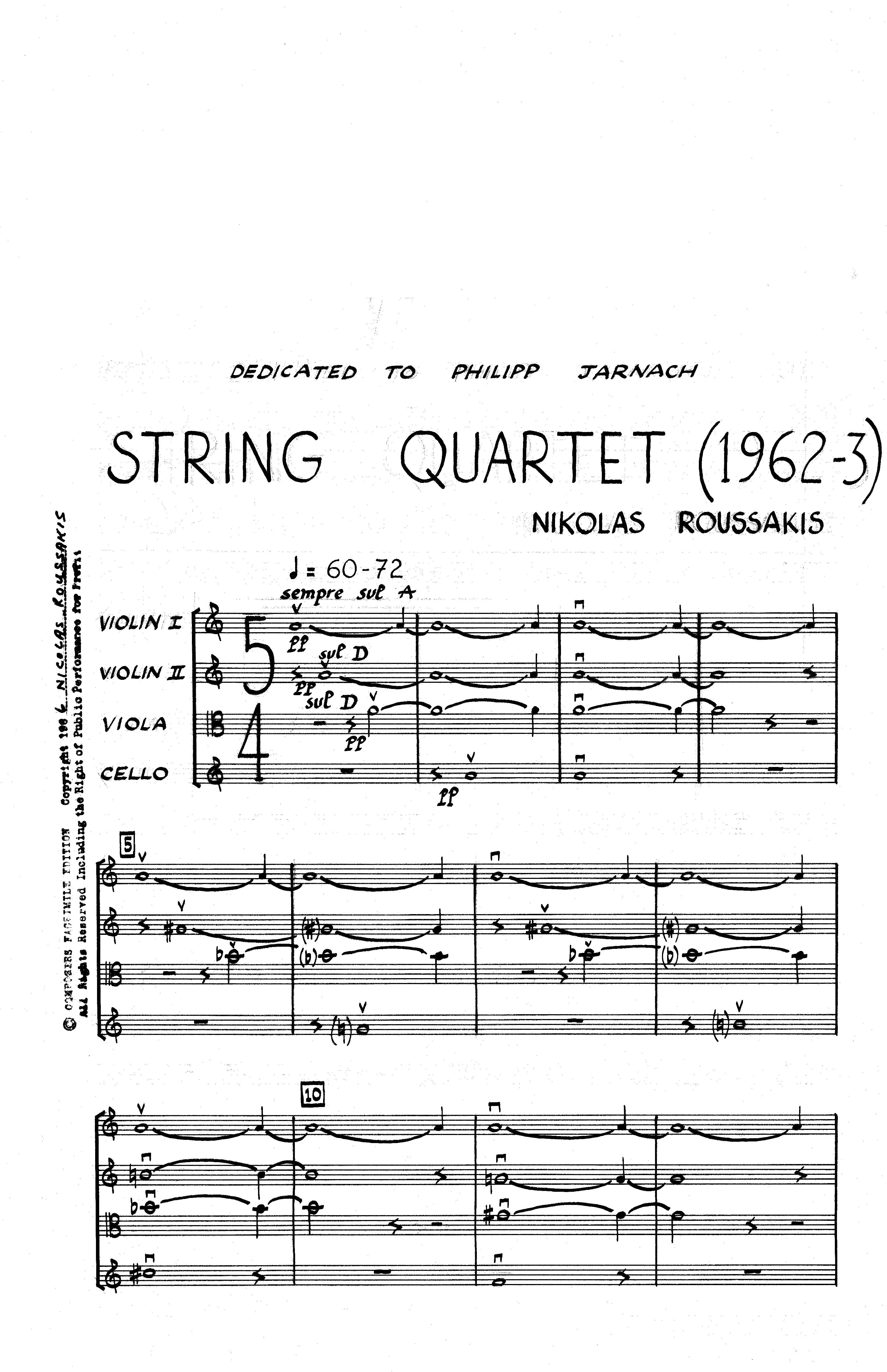 STRING QUARTET – American Composers Alliance