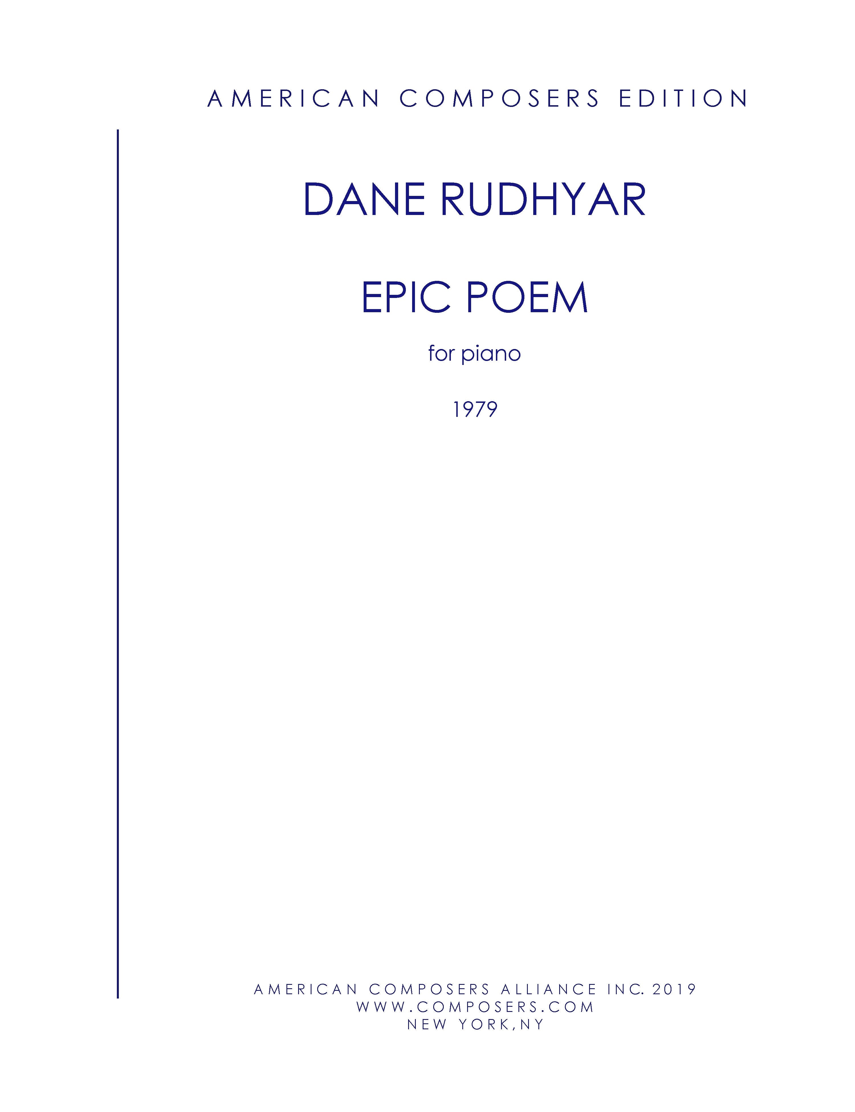 EPIC POEM – American Composers Alliance