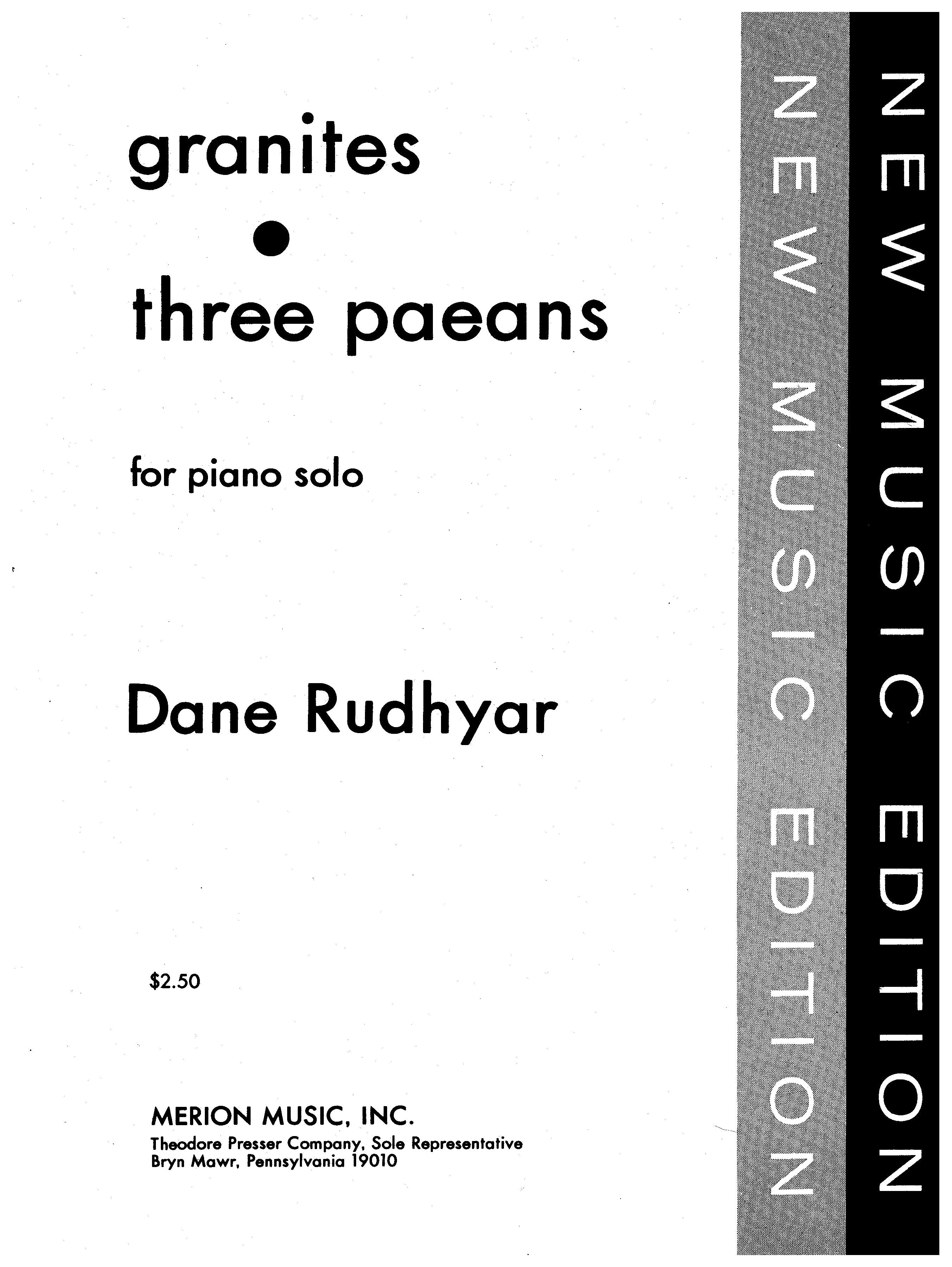 GRANITES - THREE PAEANS – American Composers Alliance