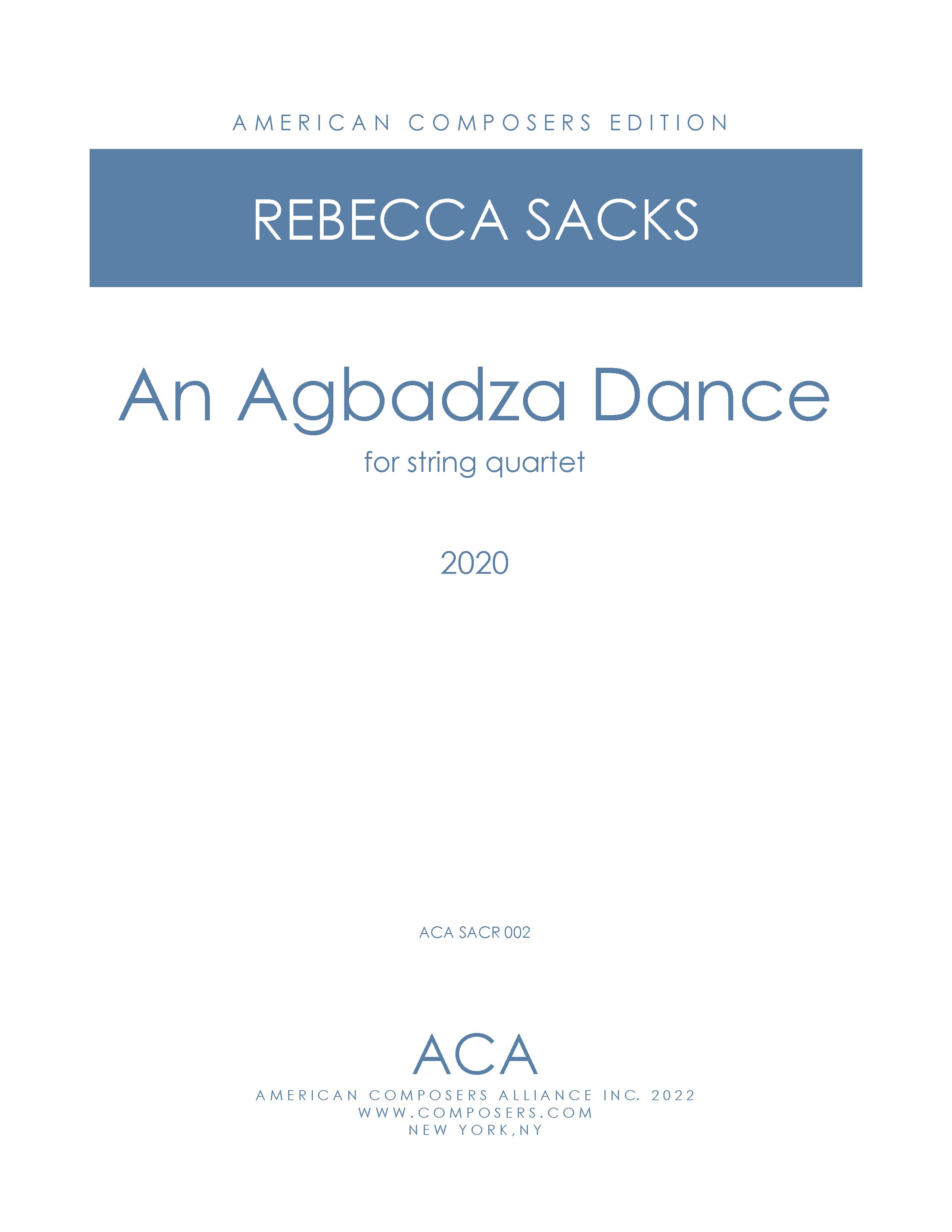 Agbadza Dance – American Composers Alliance