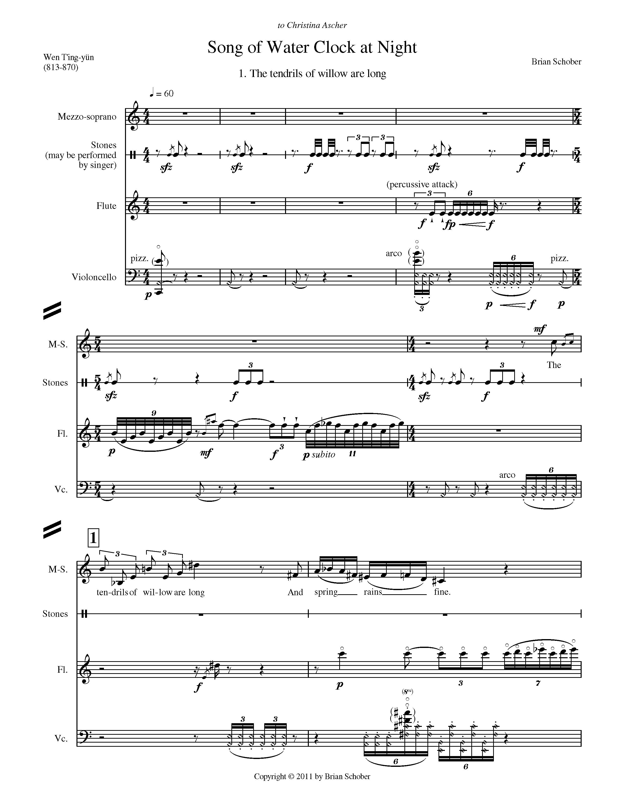 SONG OF WATER CLOCK AT NIGHT – American Composers Alliance