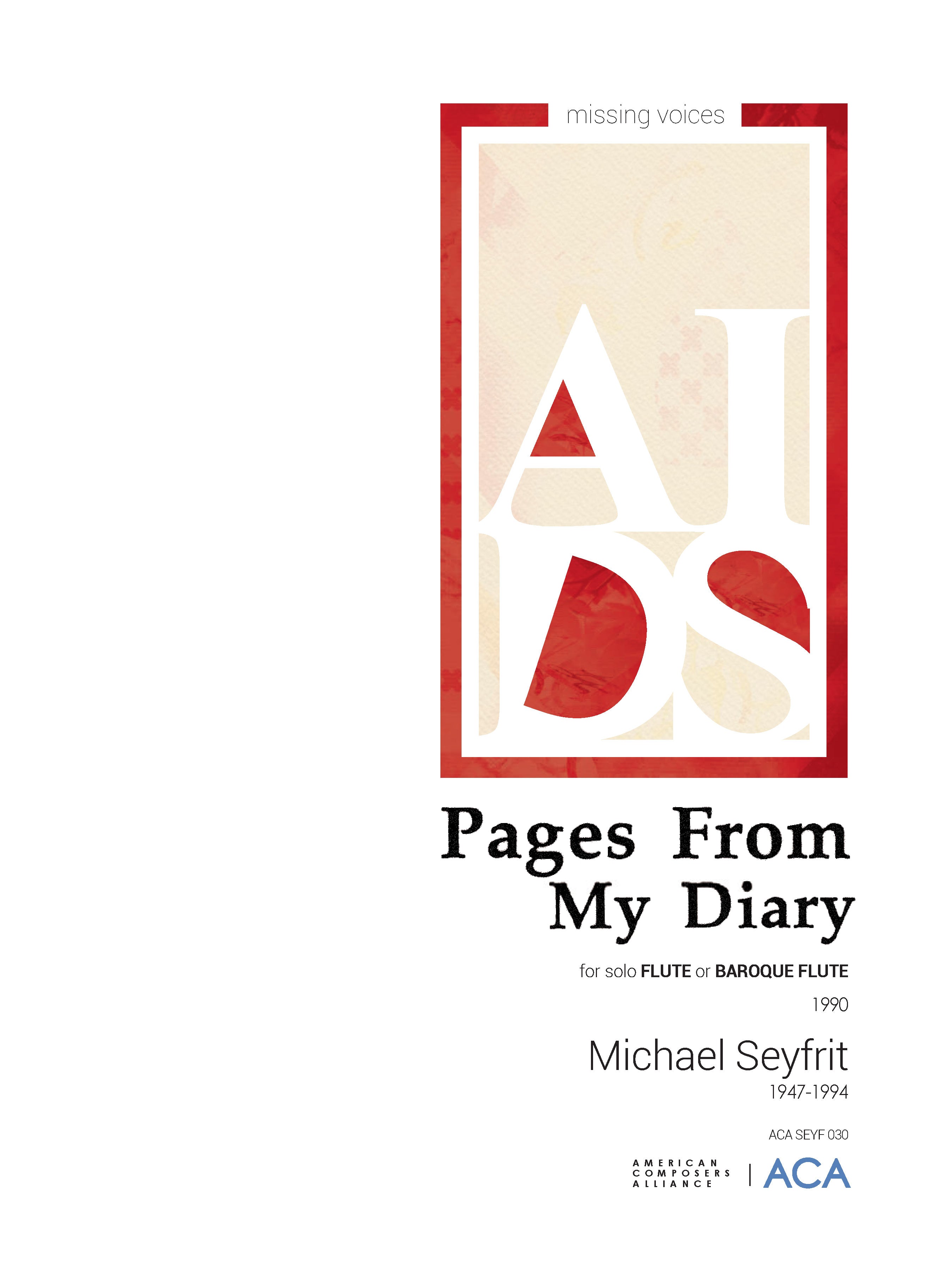 PAGES FROM MY DIARY – American Composers Alliance