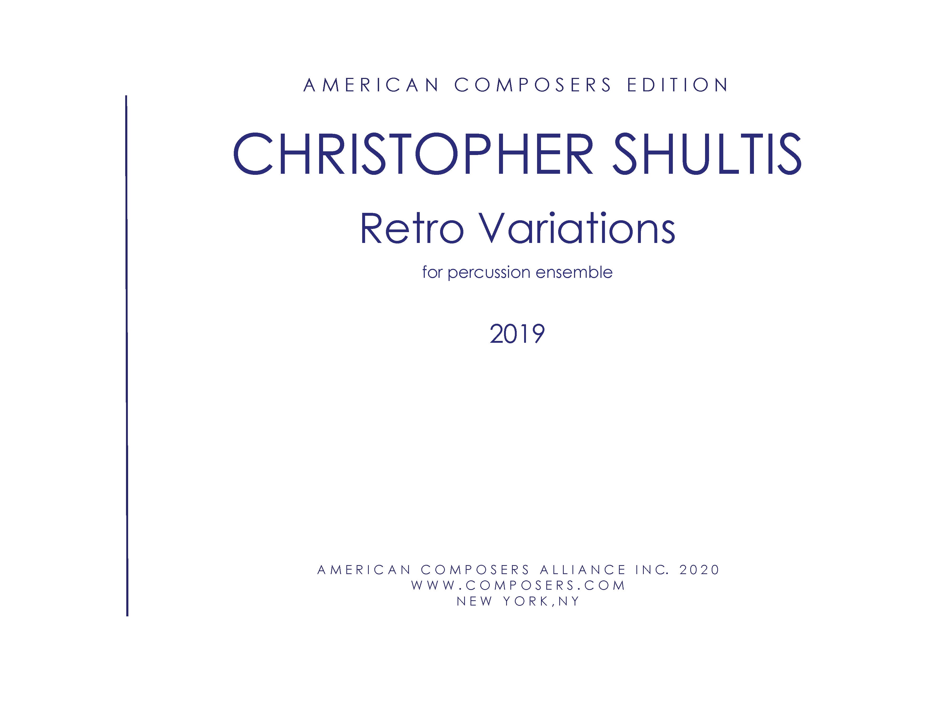 Retro Variations – American Composers Alliance