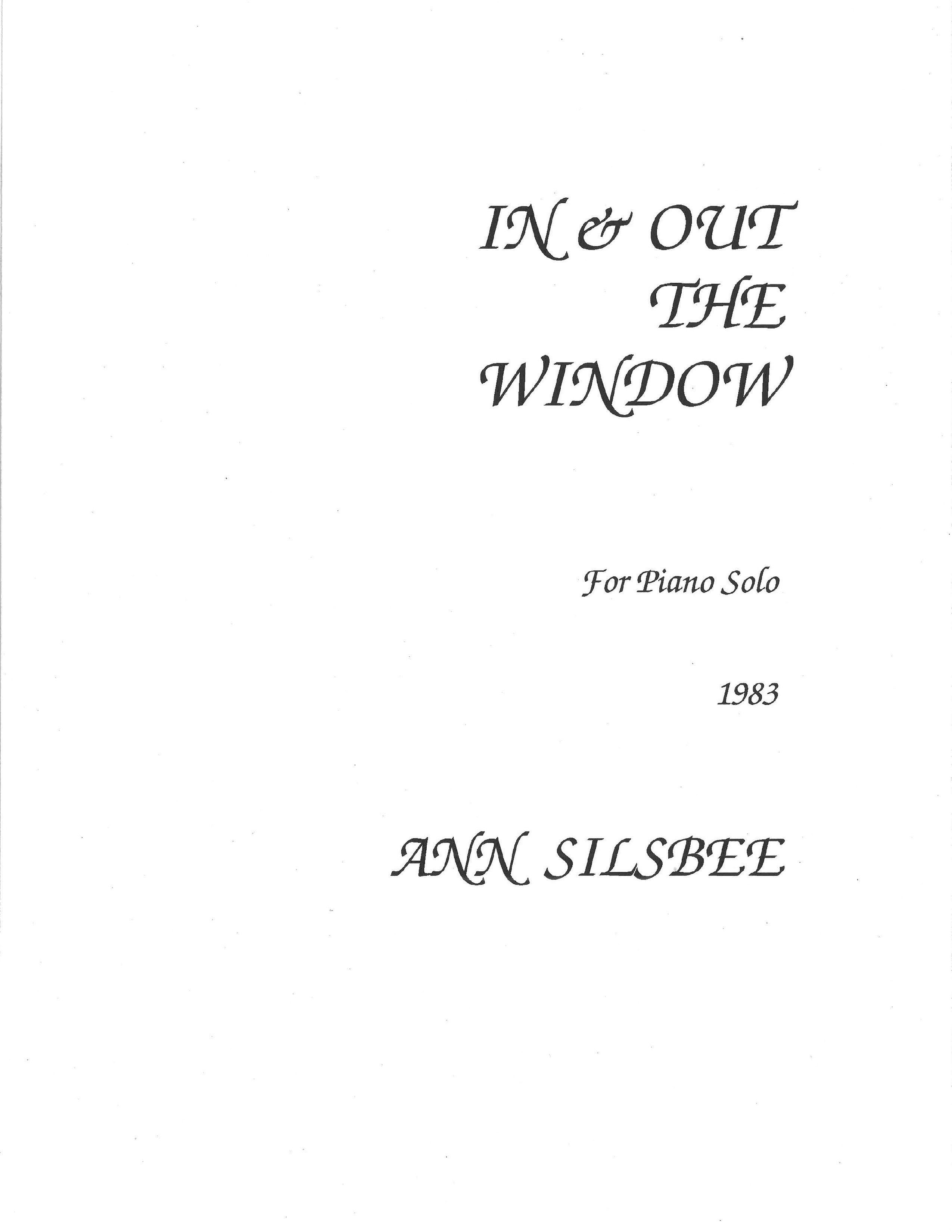IN AND OUT THE WINDOW – American Composers Alliance