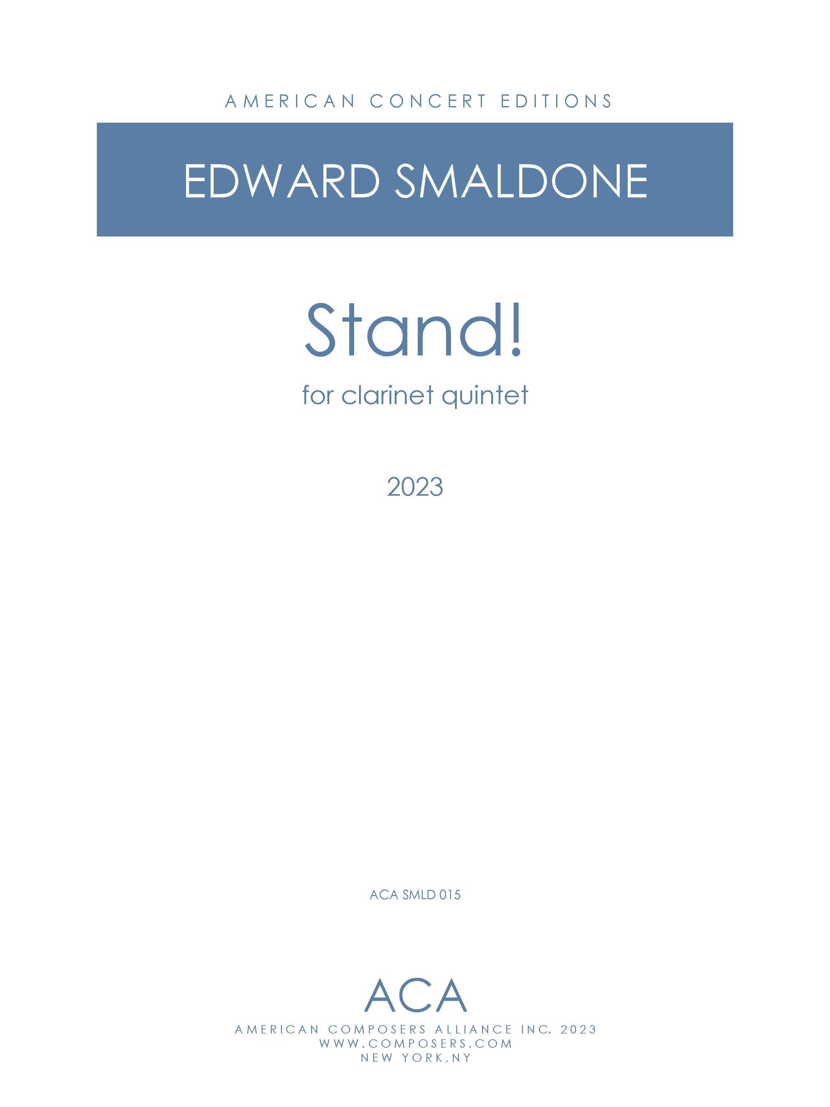 Stand! – American Composers Alliance