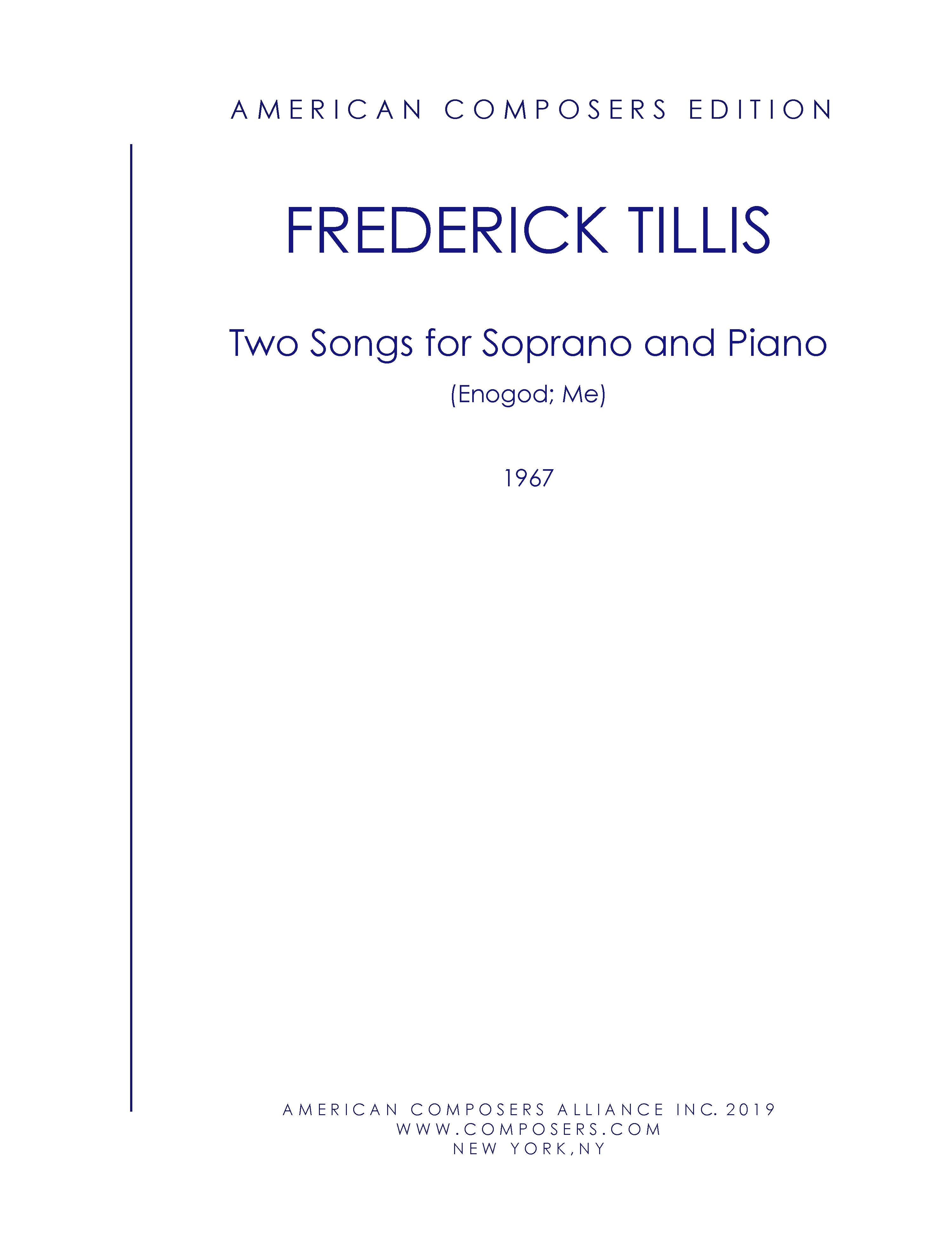 Two Songs (Enogod; Me) – American Composers Alliance