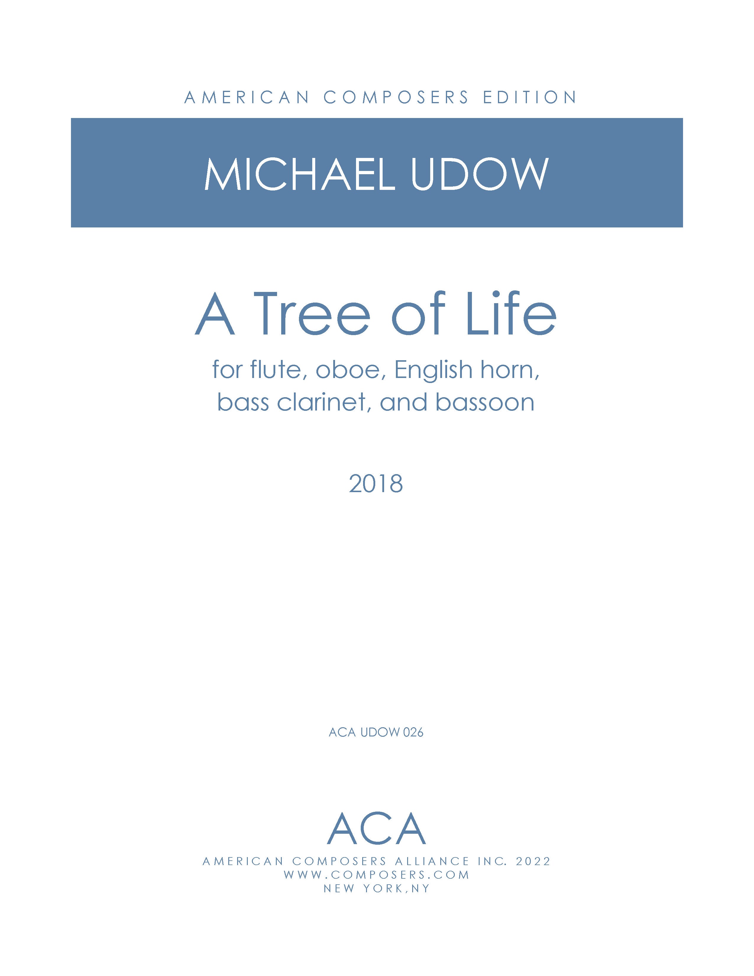 Tree of Life (for Winds) – American Composers Alliance