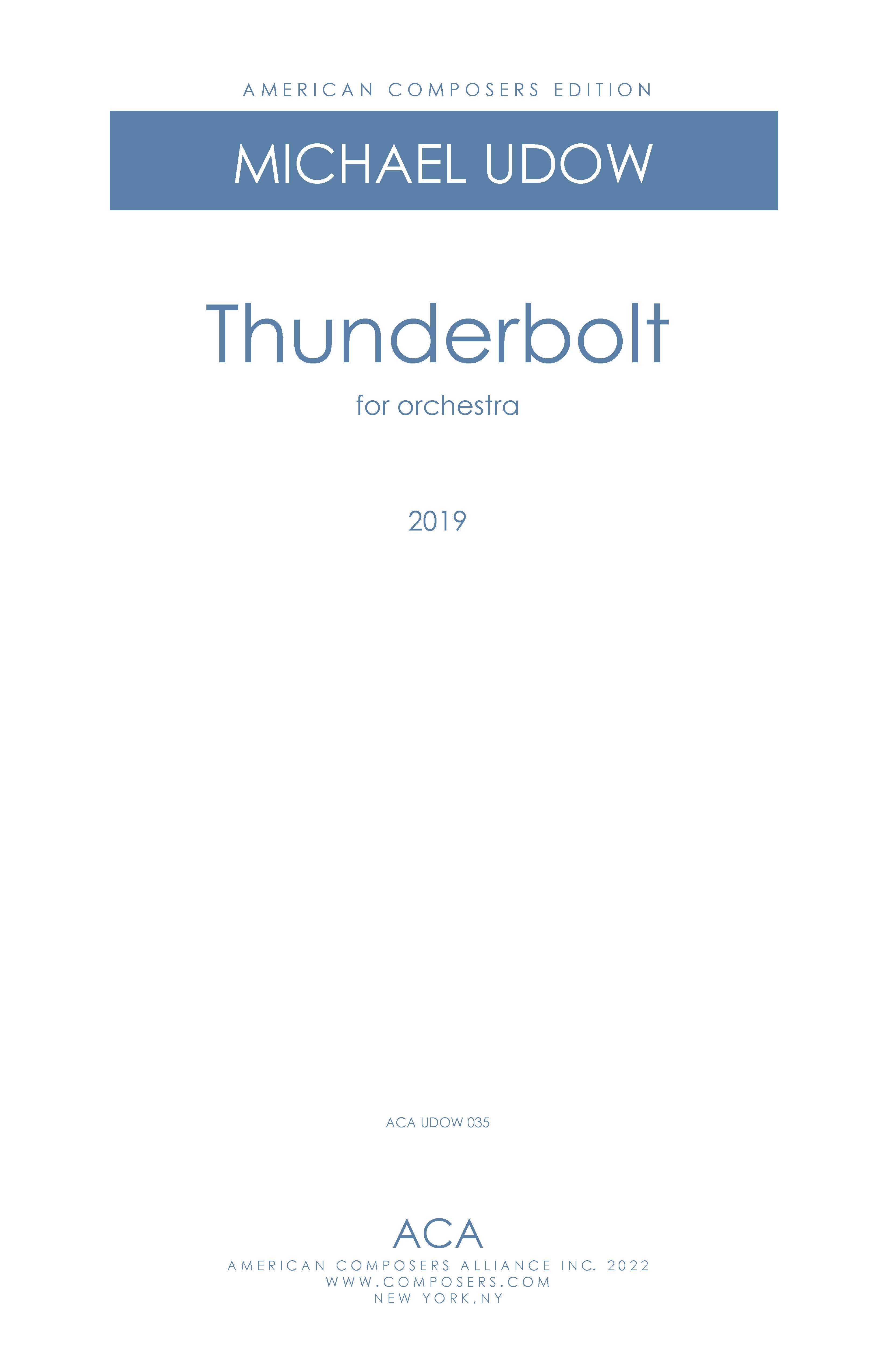 Thunderbolt – American Composers Alliance