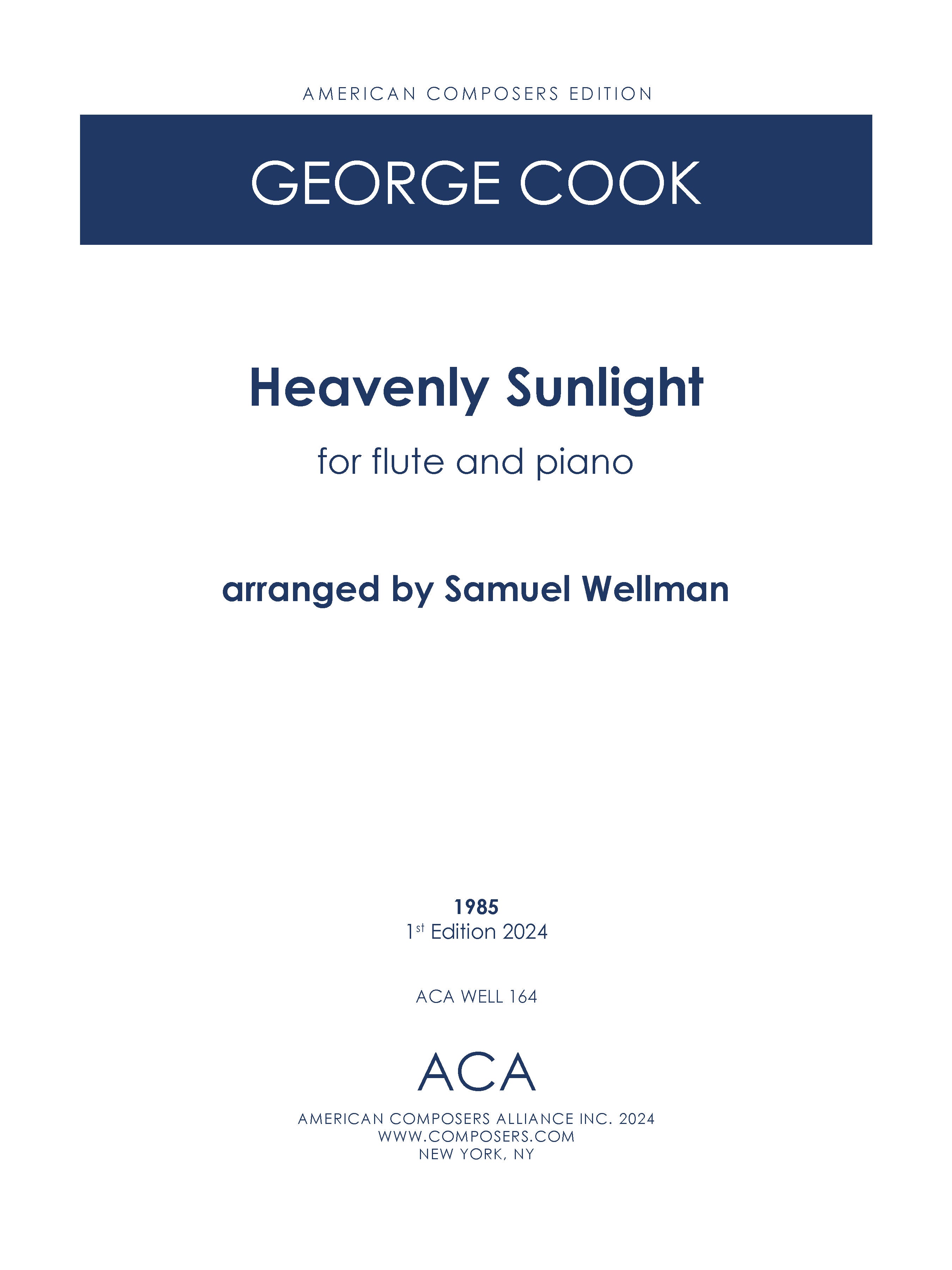 Heavenly Sunlight – American Composers Alliance
